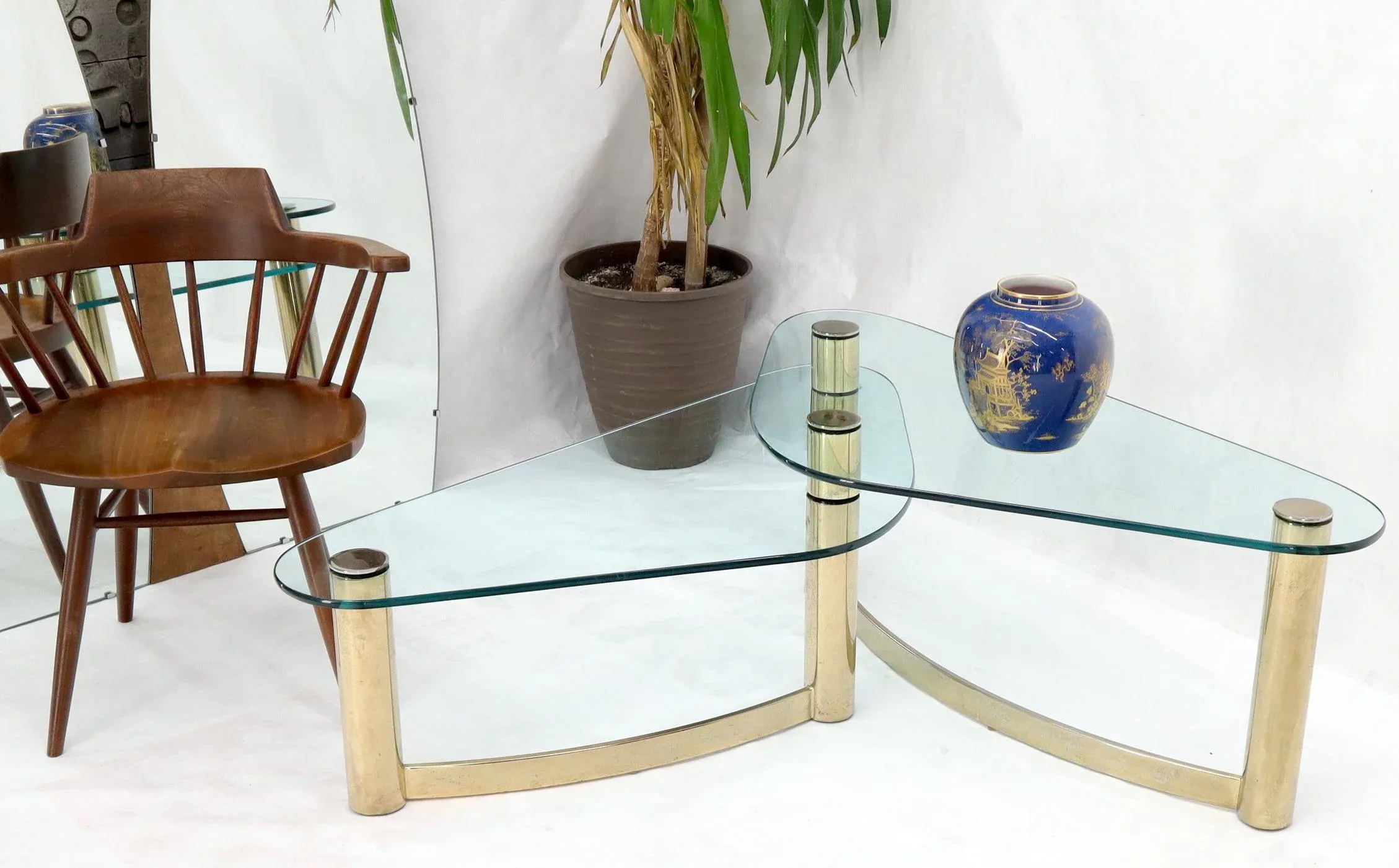 Kidney shaped glass coffee table store