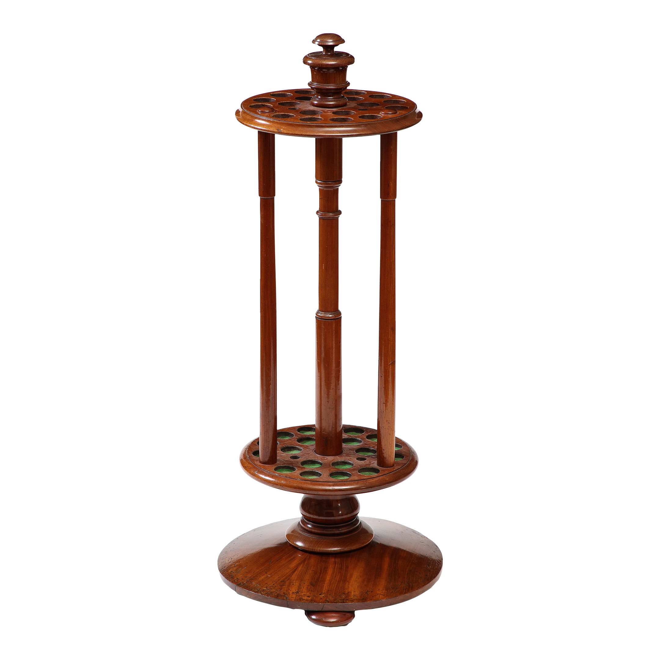 Antique Victorian Mahogany Revolving Billiard / Pool Cue Carousel Stand ...