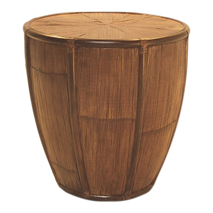 1990s Crushed Bamboo Focal Table | Chairish