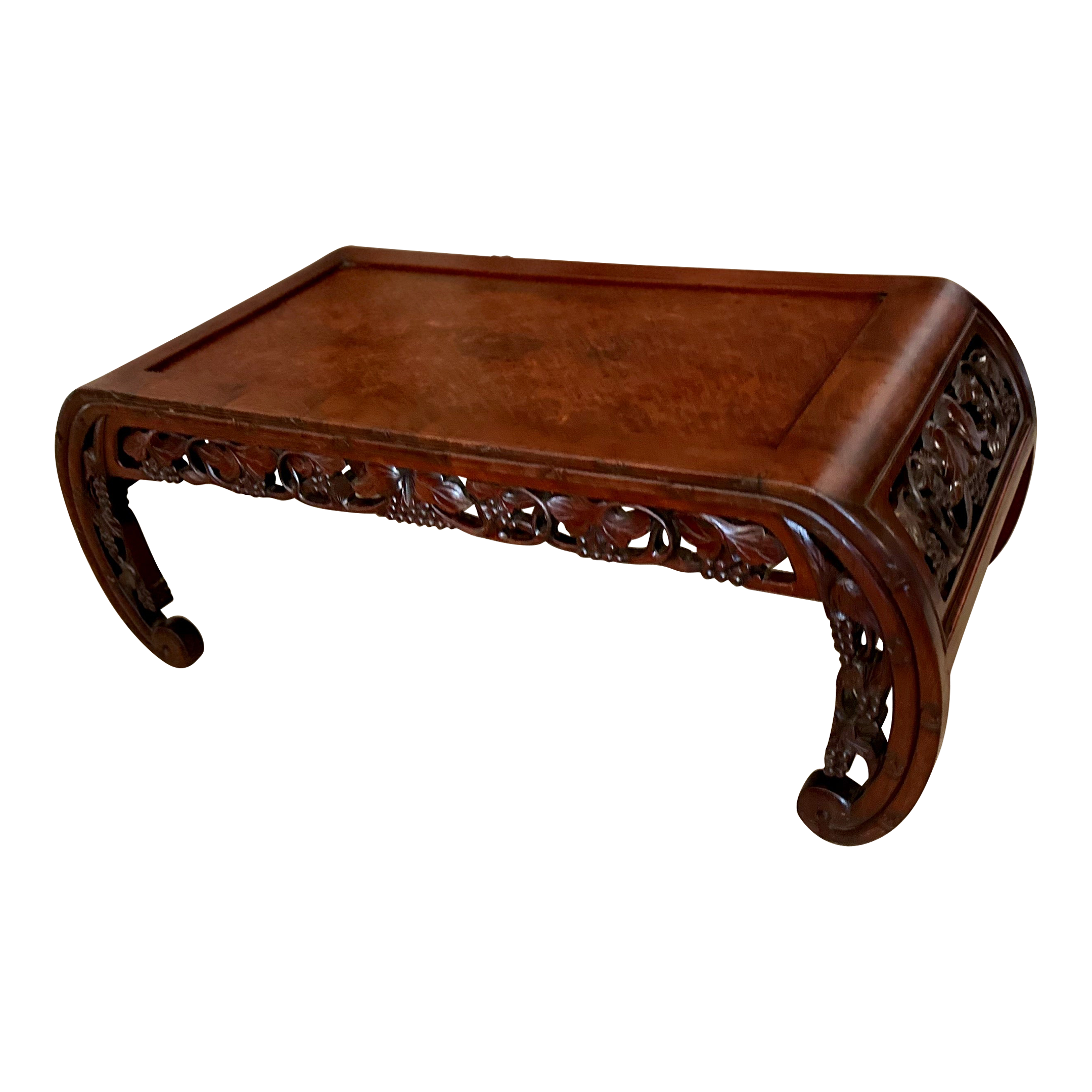 19th Century Chinese Hardwood Opium Low Coffee Table | Chairish