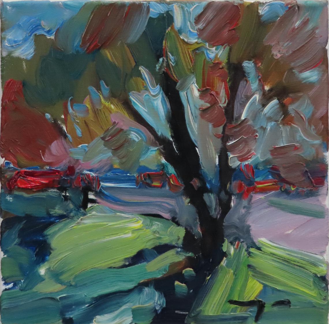 "Tree" Contemporary Expressionist Style Oil Painting by Jose Trujillo ...
