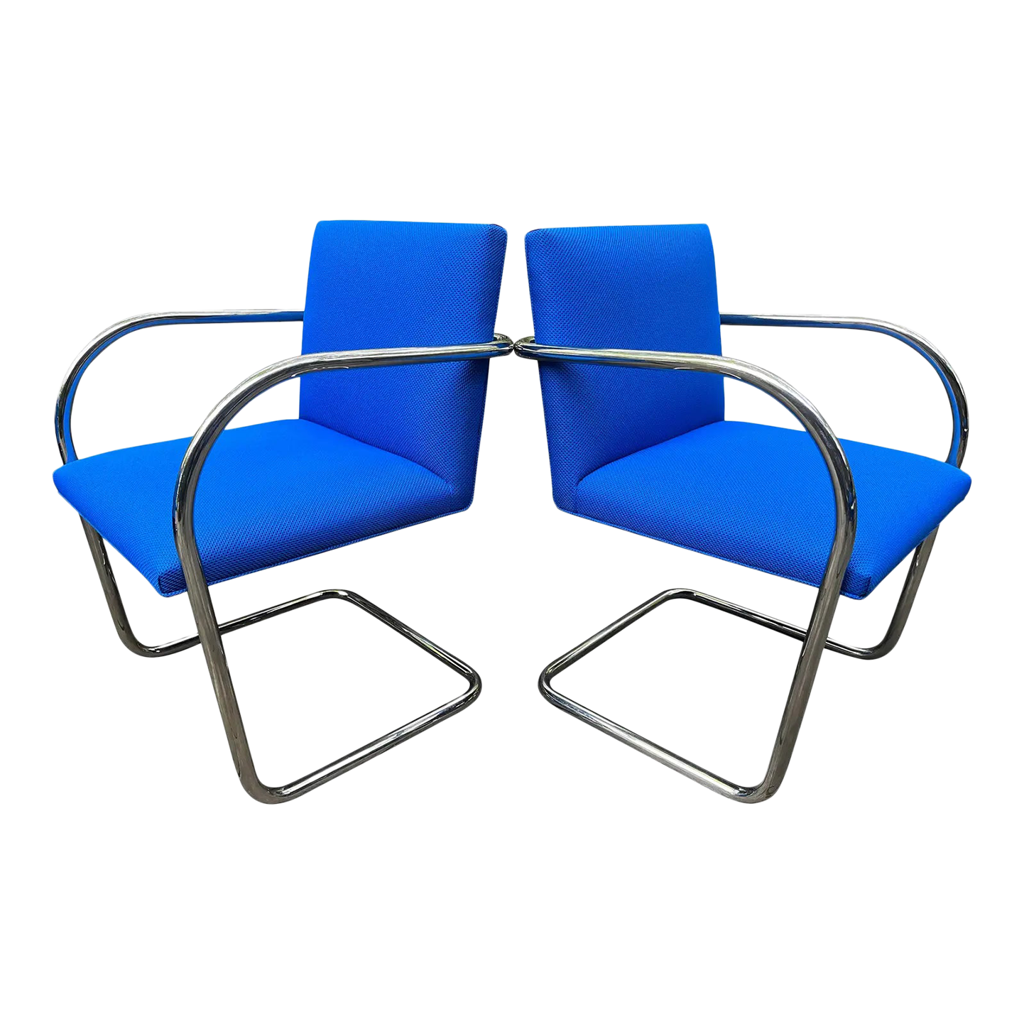 Pair of Brno Tubular Arm Chairs | Chairish
