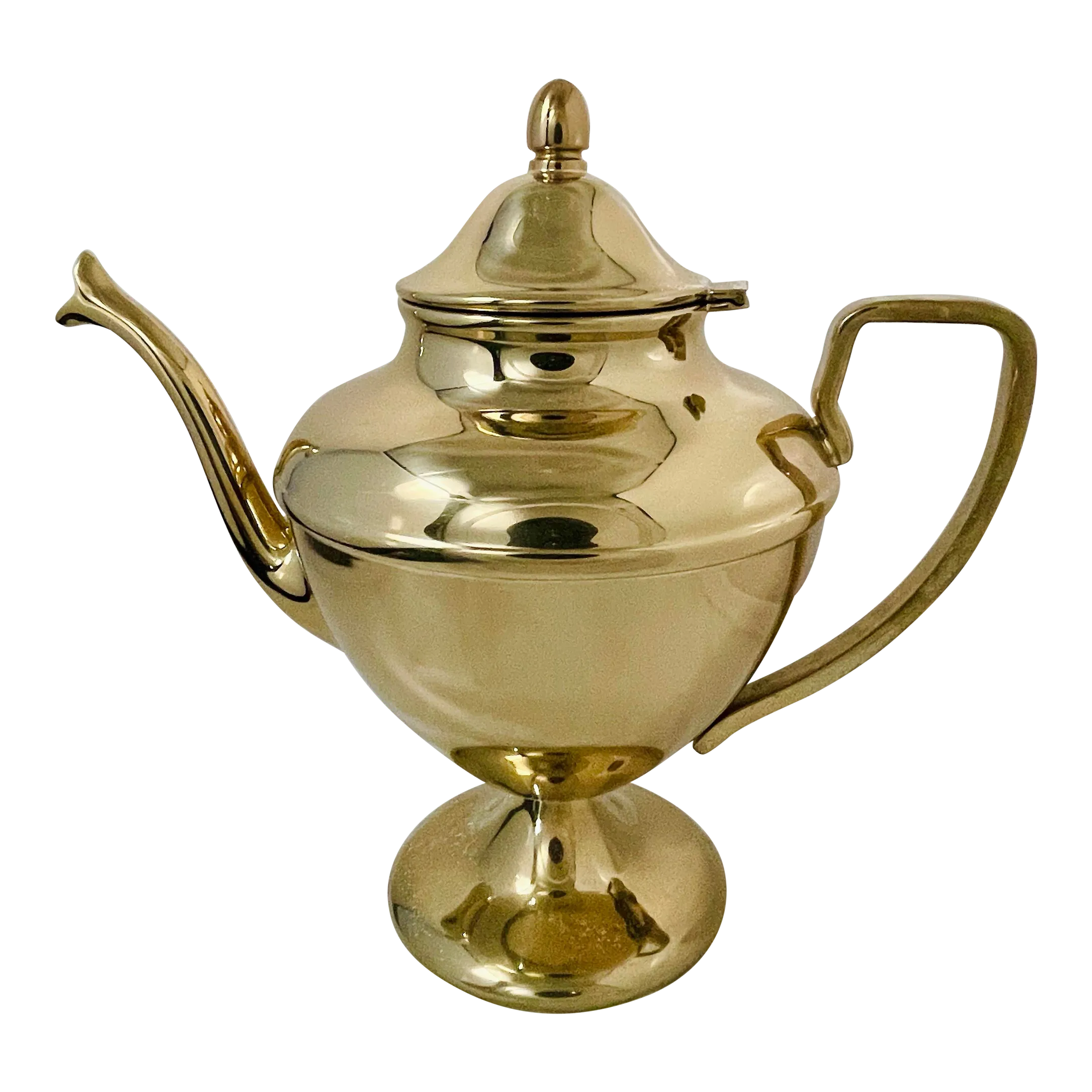 Vintage Dirilyte Gold-Tone Tea Pot | Chairish