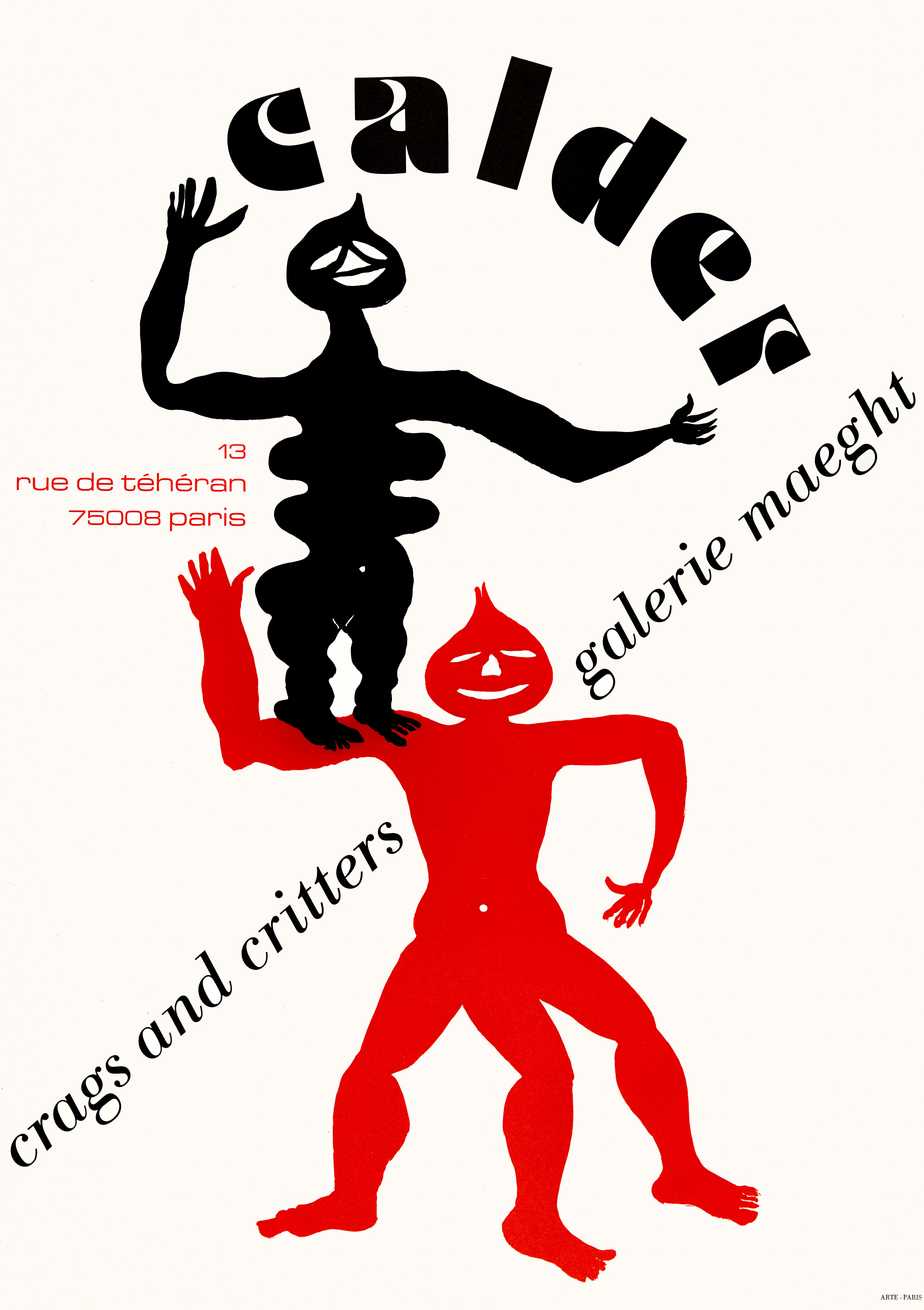 Alexander Calder 1975 "Crags and Critters" Lithograph Poster | Chairish