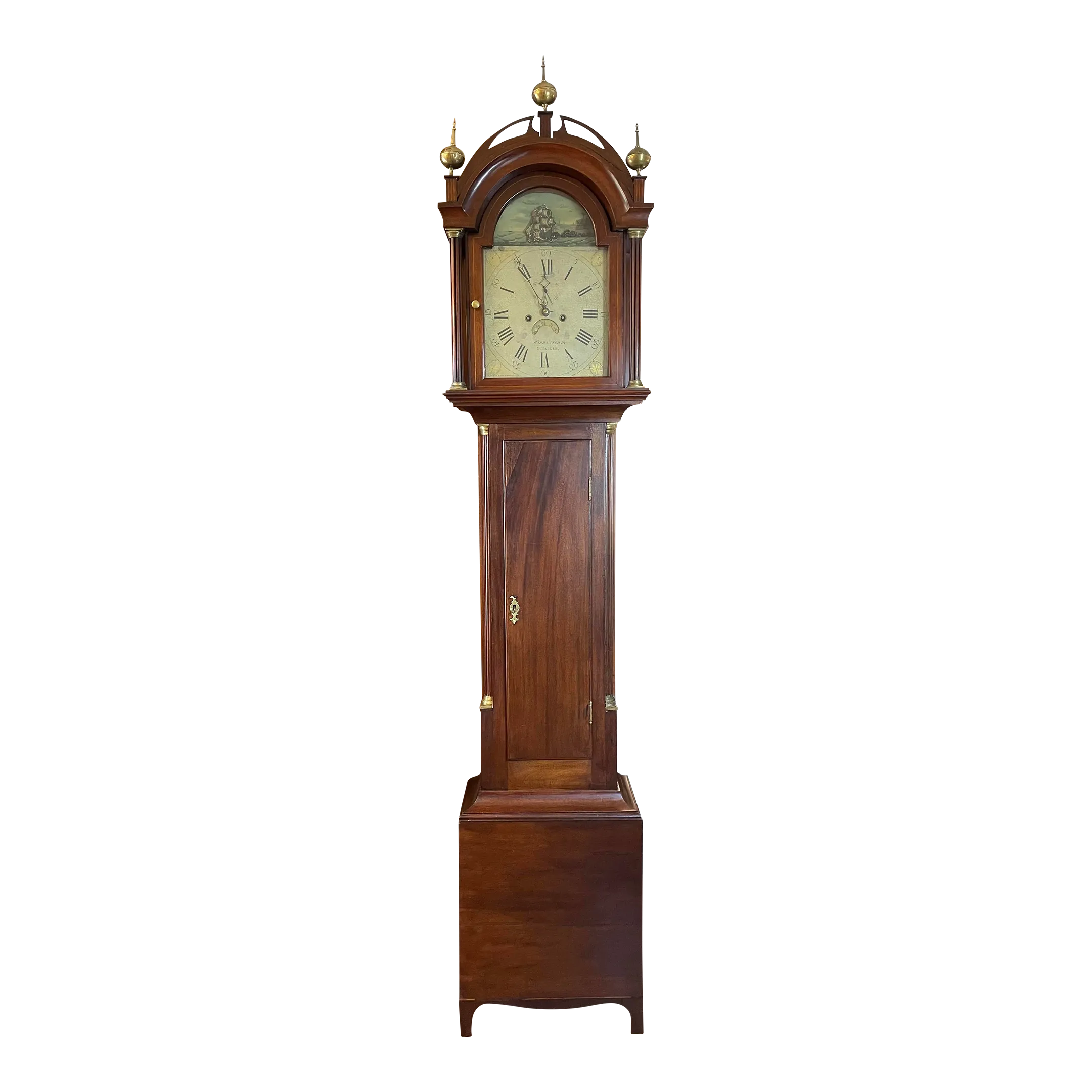 Late 18th Century Federal Massachusetts Rocking Ship Grandfather Clock ...