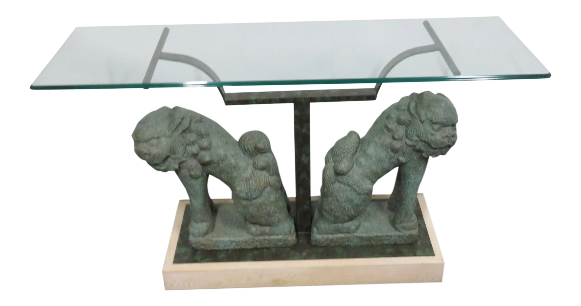 Late 20th Century Asain Design Foo Dog Console Table | Chairish