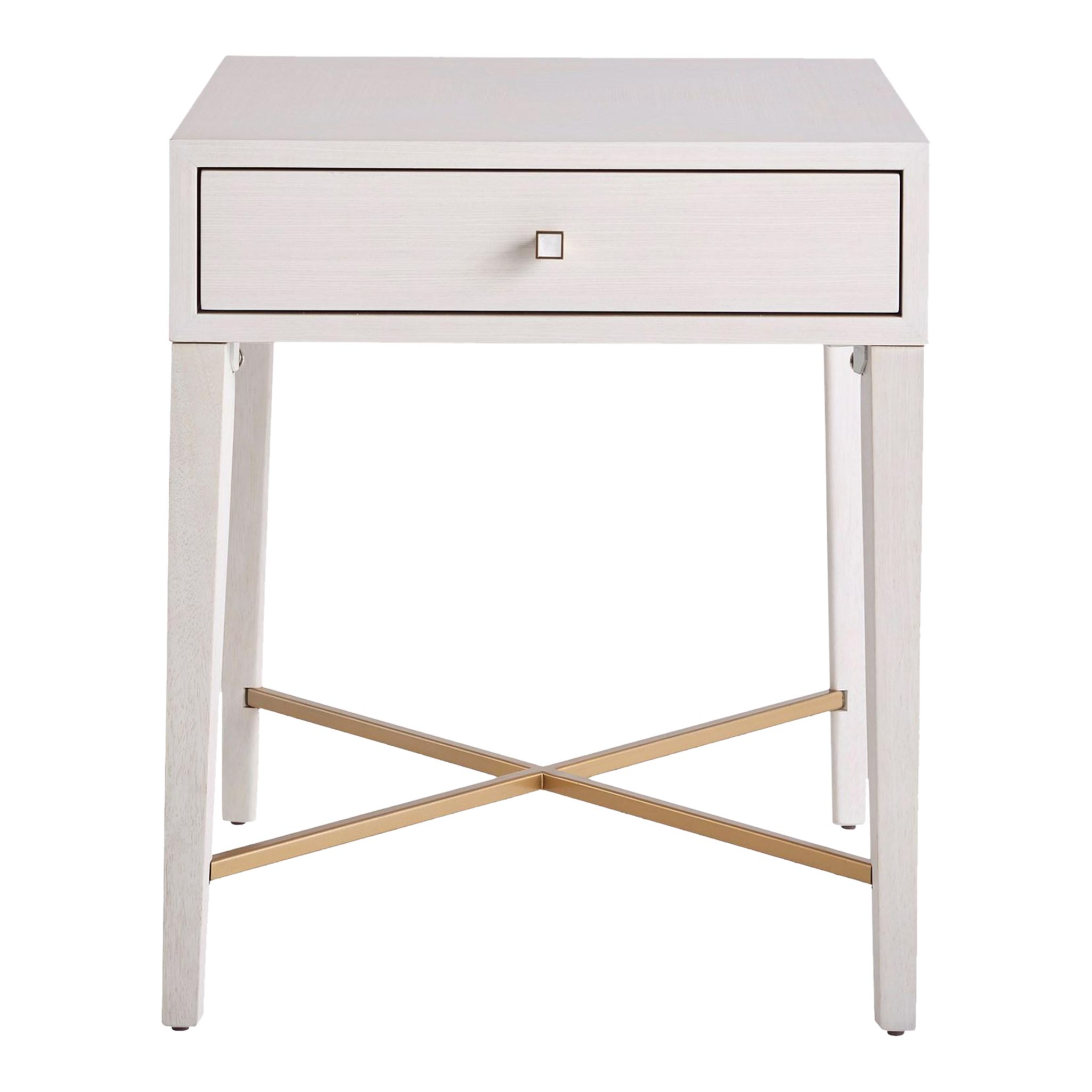 Contemporary Royal Royal End Table, Alabaster | Chairish