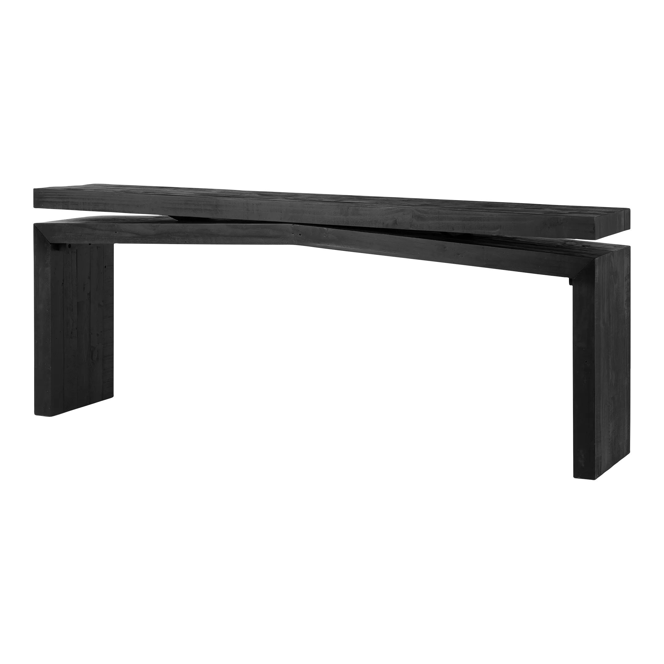 Four Hands Matthes Console Table, Aged Black Pine | Chairish