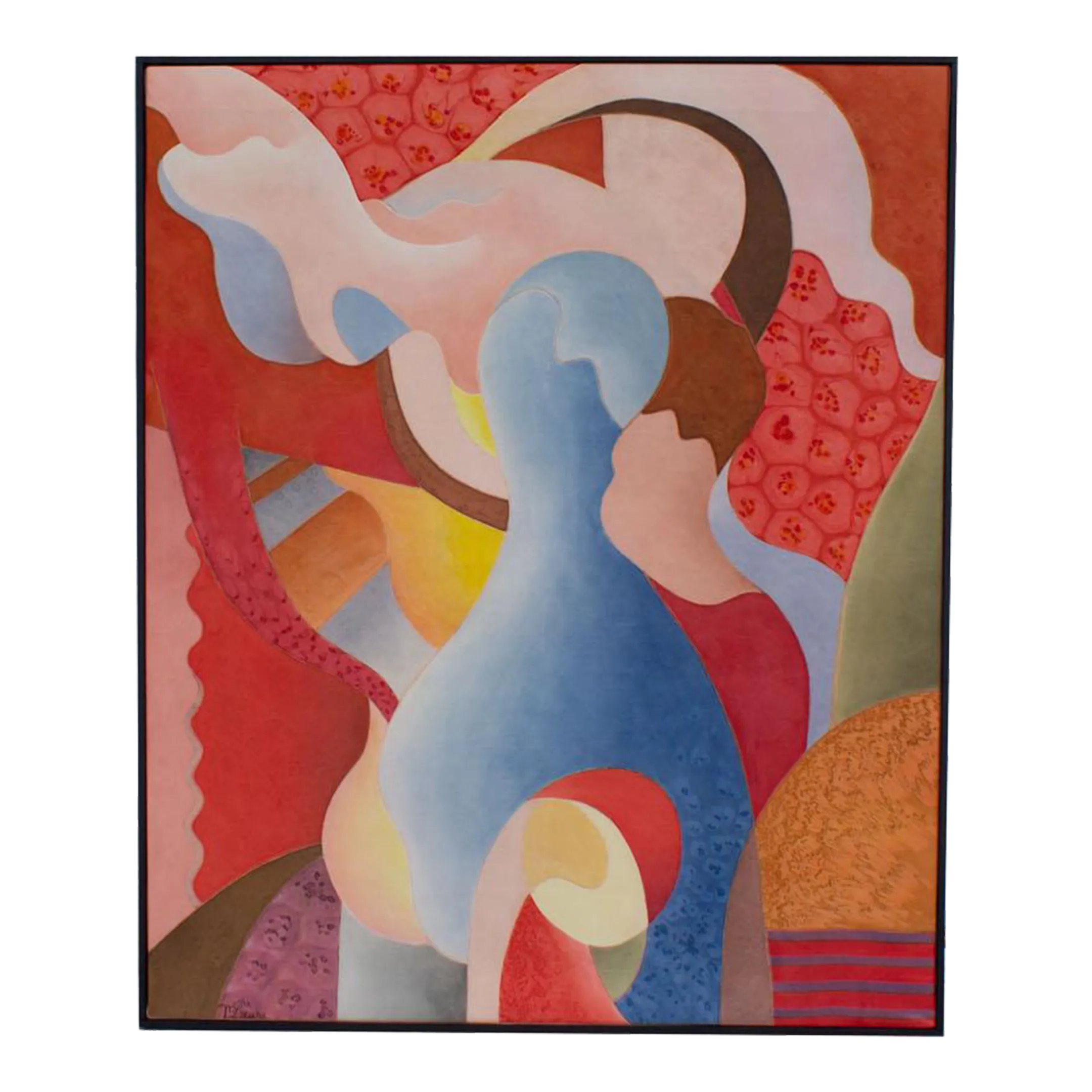 Abstract Painting on Silk by Marie-Laure Ilie | Chairish