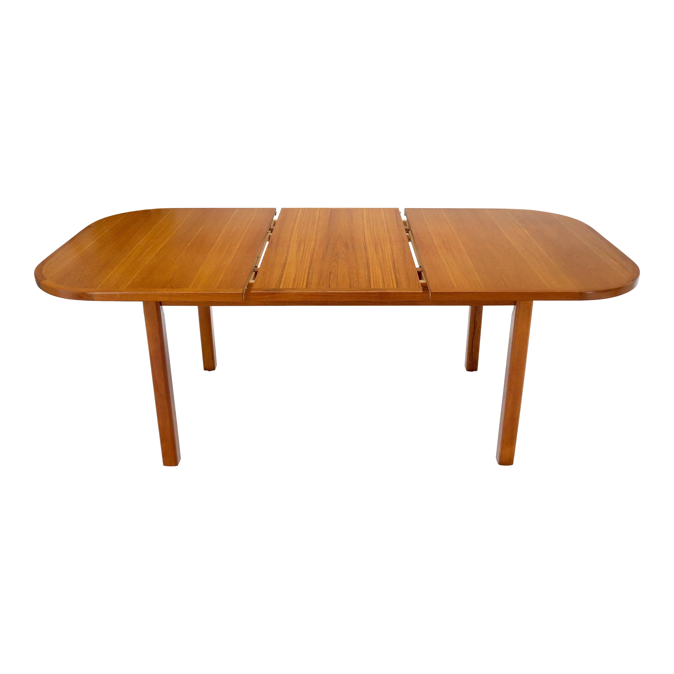 Rectangle Round Corners Teak Midcentury Danish Modern Dining Table Pop ...