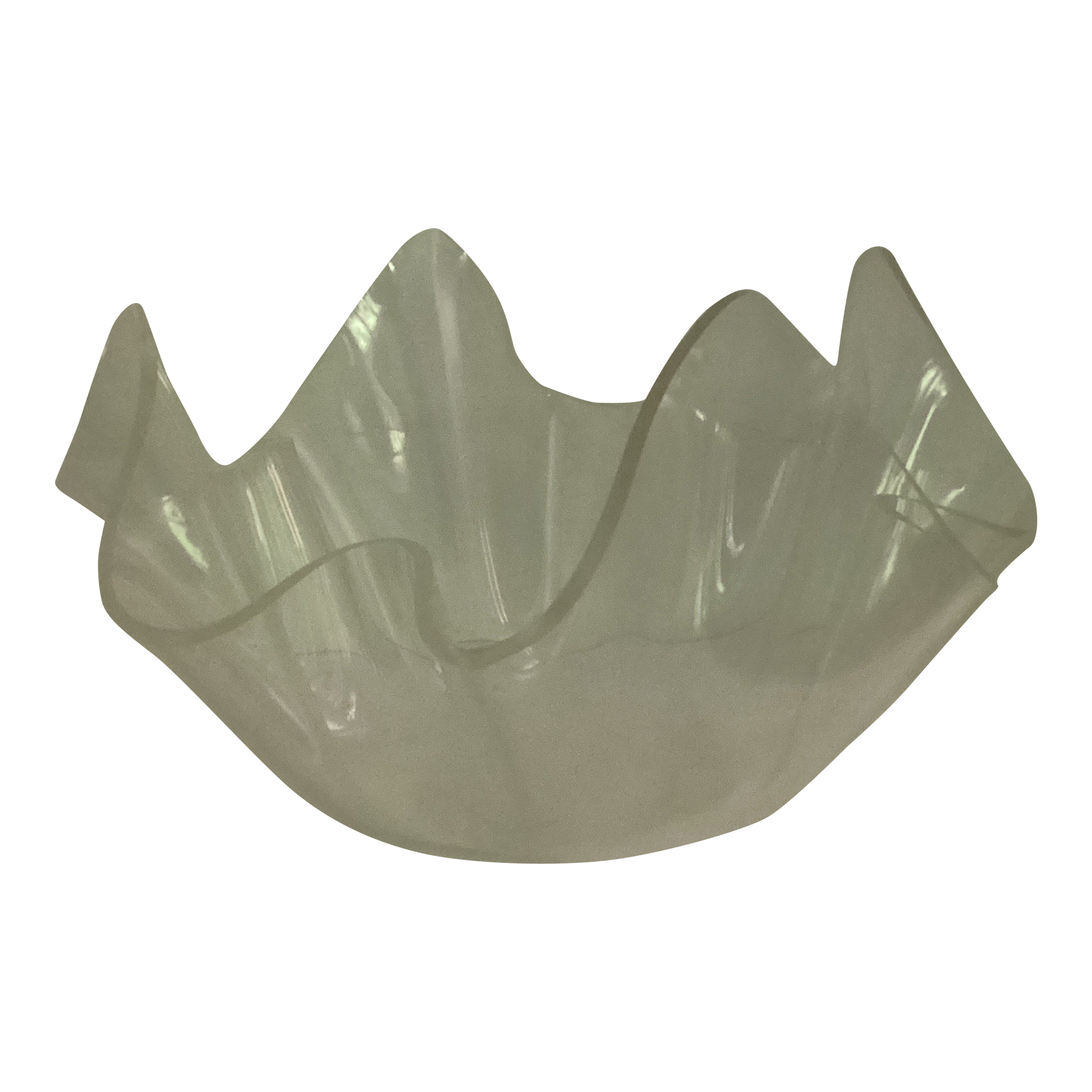 1970s Modern Acrylic Handkerchief Edge or Wavy Shape Bowl | Chairish