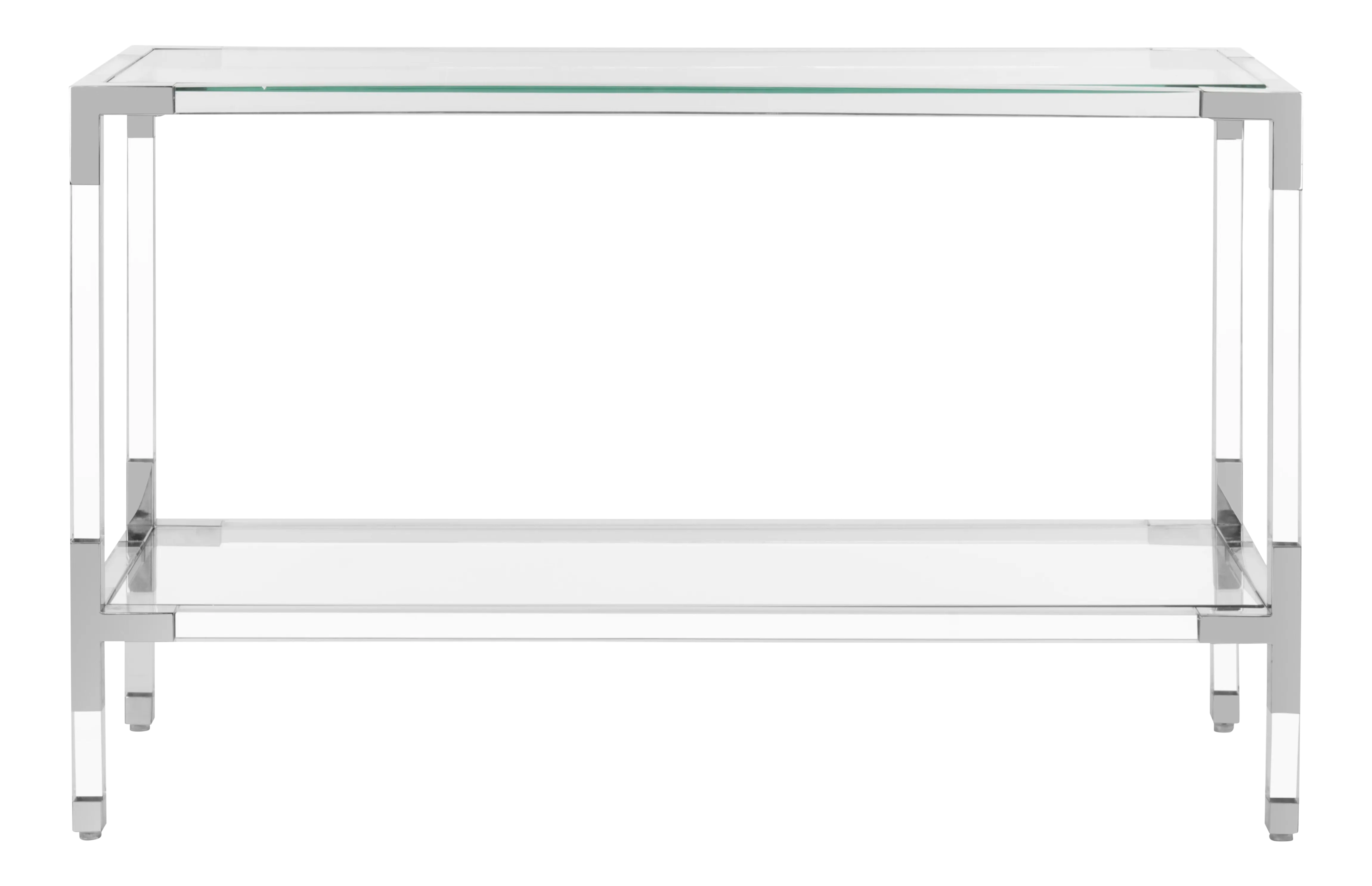 Acrylic Console in Chrome | Chairish