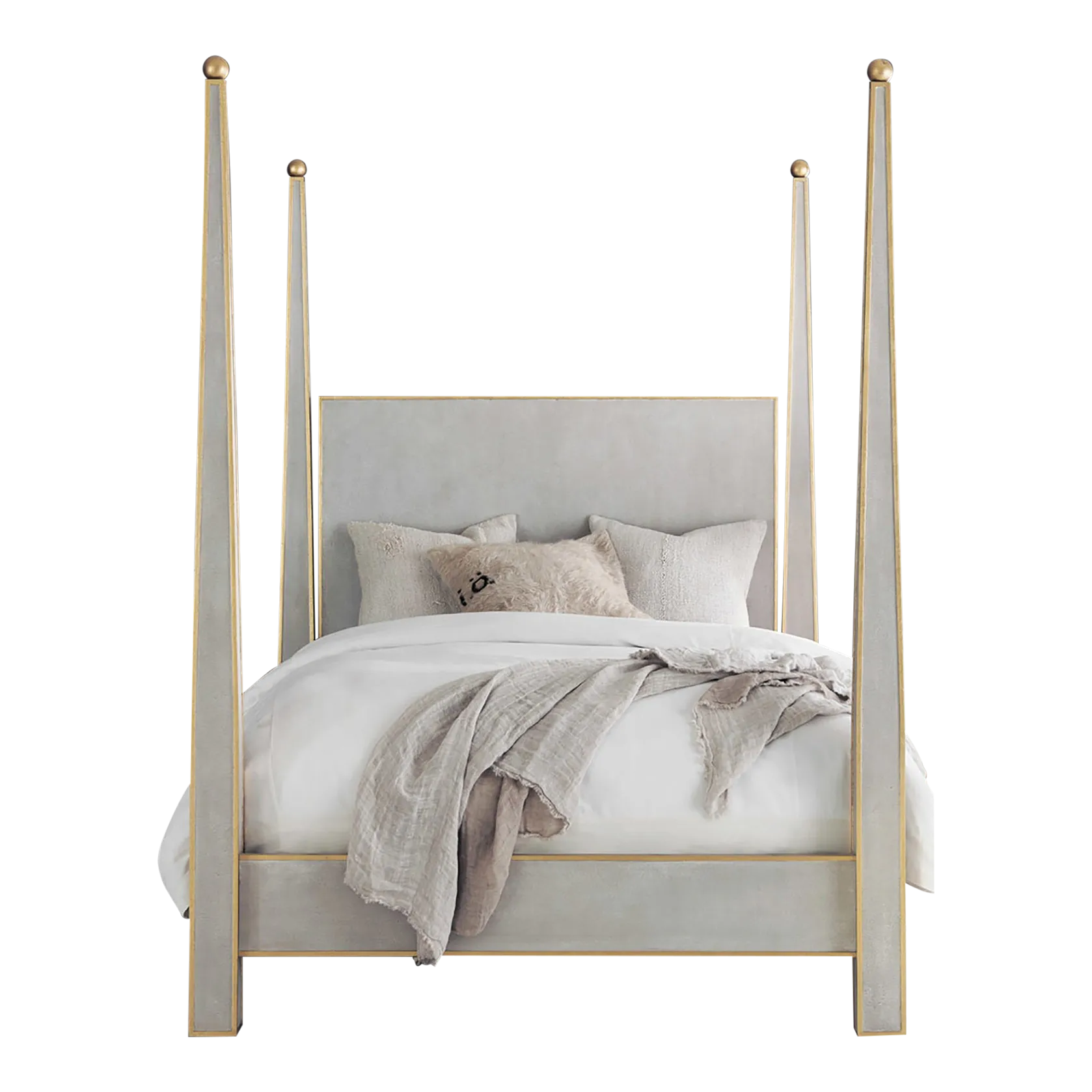 Modern History Gustavian Abstract Bed - Queen | Chairish