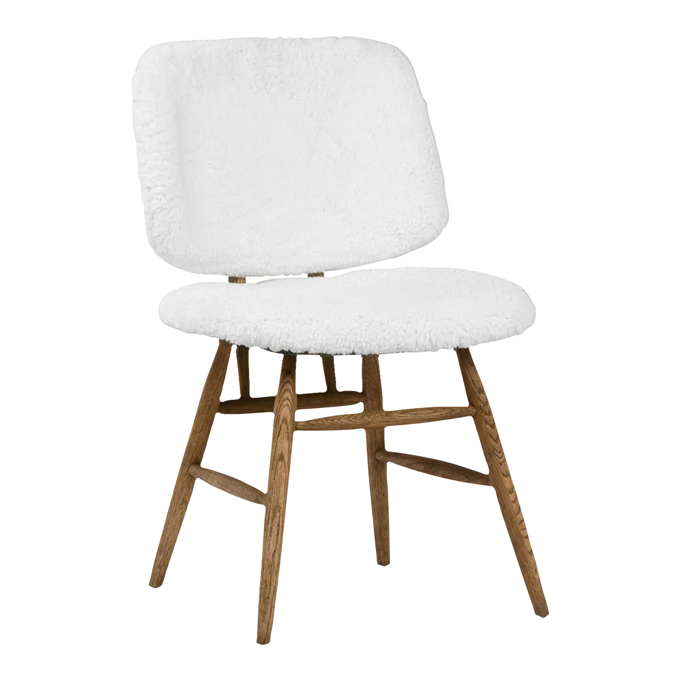 Mid-Century Sherpa Dining Chair | Chairish