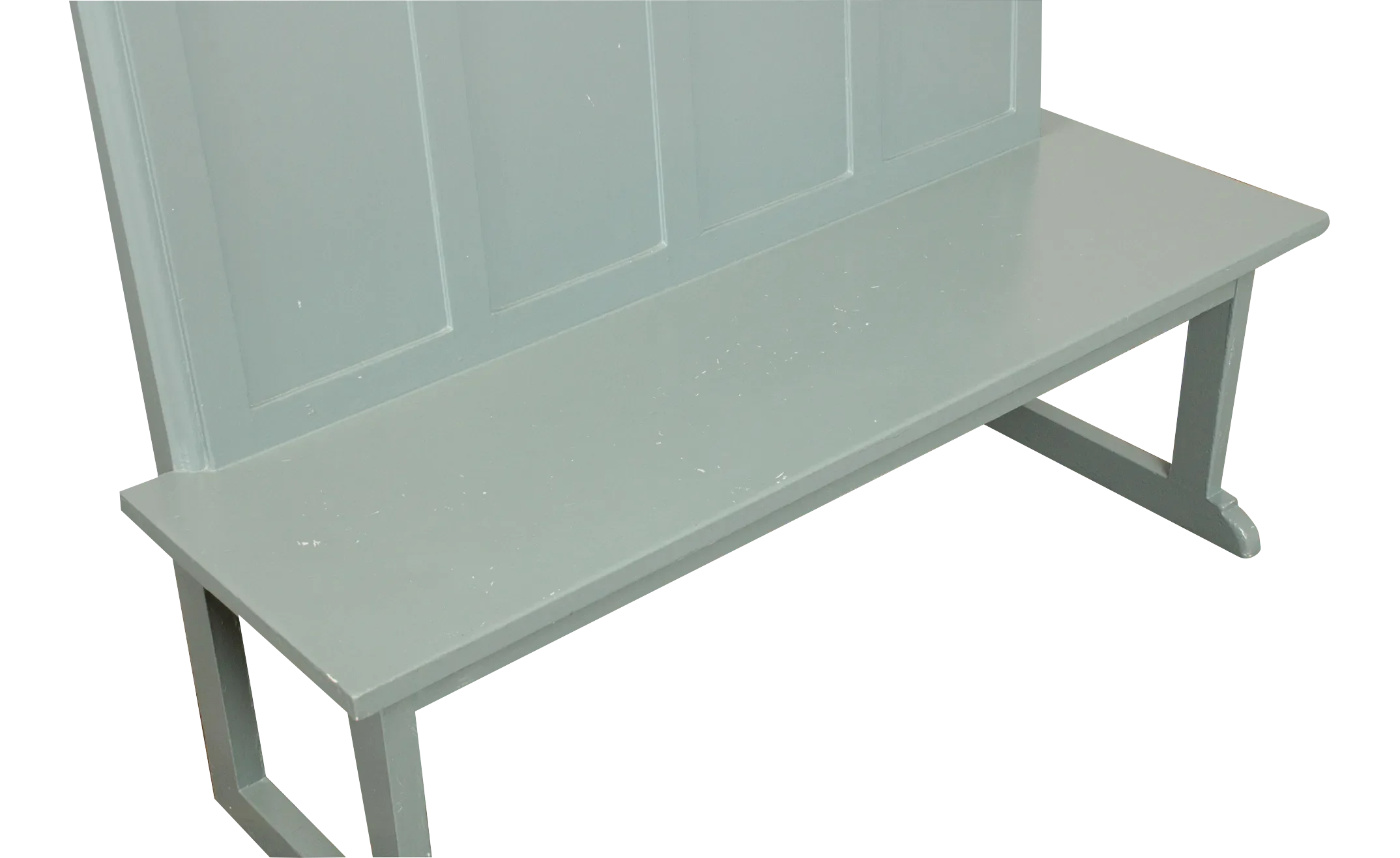 Vintage Painted Paneled Back Benches - A Pair | Chairish