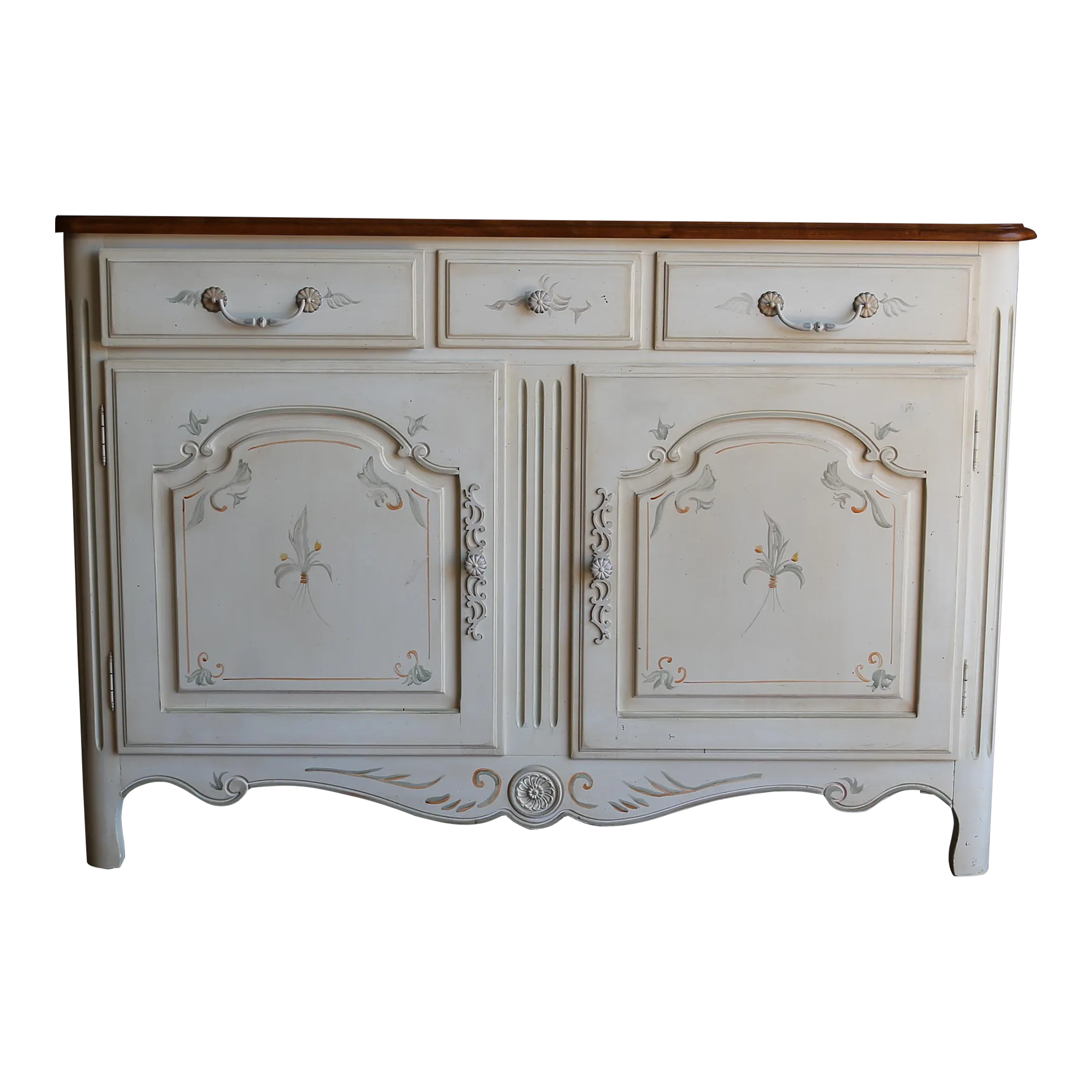 Ethan Allen Legacy Hand Painted Buffet ~ Sideboard | Chairish
