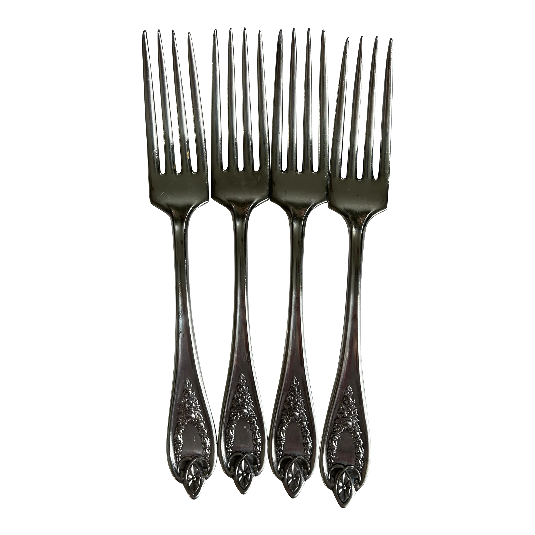 1847 Roger Bros Xs Triple Silver Plate Old Colony Dinner Forks Set of 4 Chairish