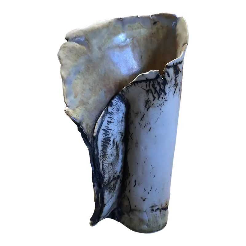 Contemporary Jennifer Gale Allred Studio Ceramics Vase | Chairish