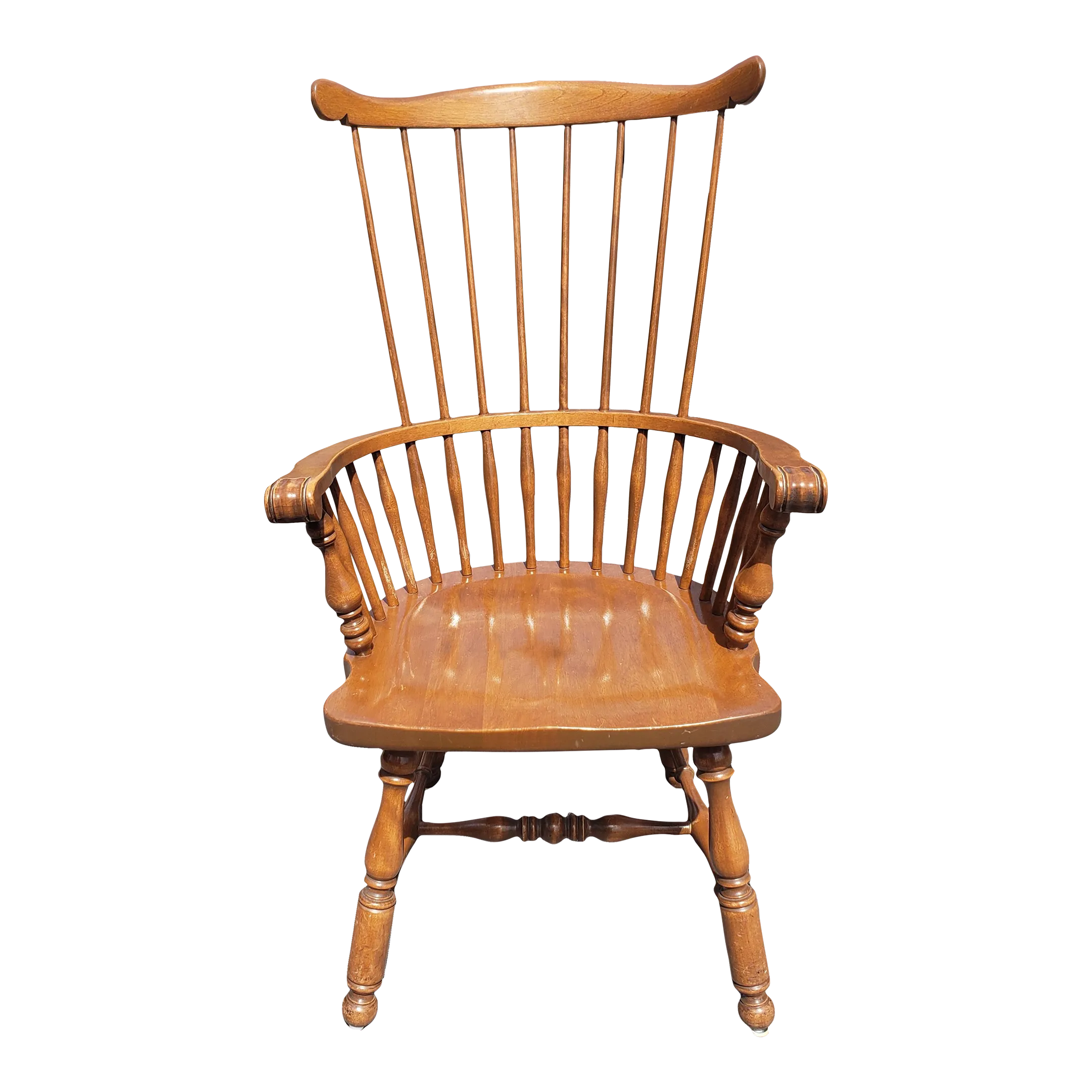 1950s Ethan Allen Baumritter Maple Comb Back Windsor Armchair