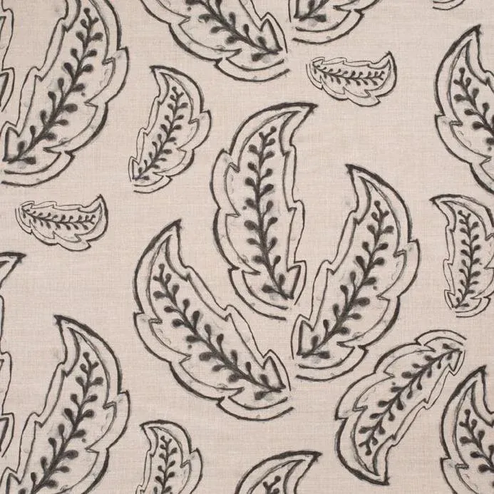 Xoloti Print on Natural Linen Fabric | Chairish