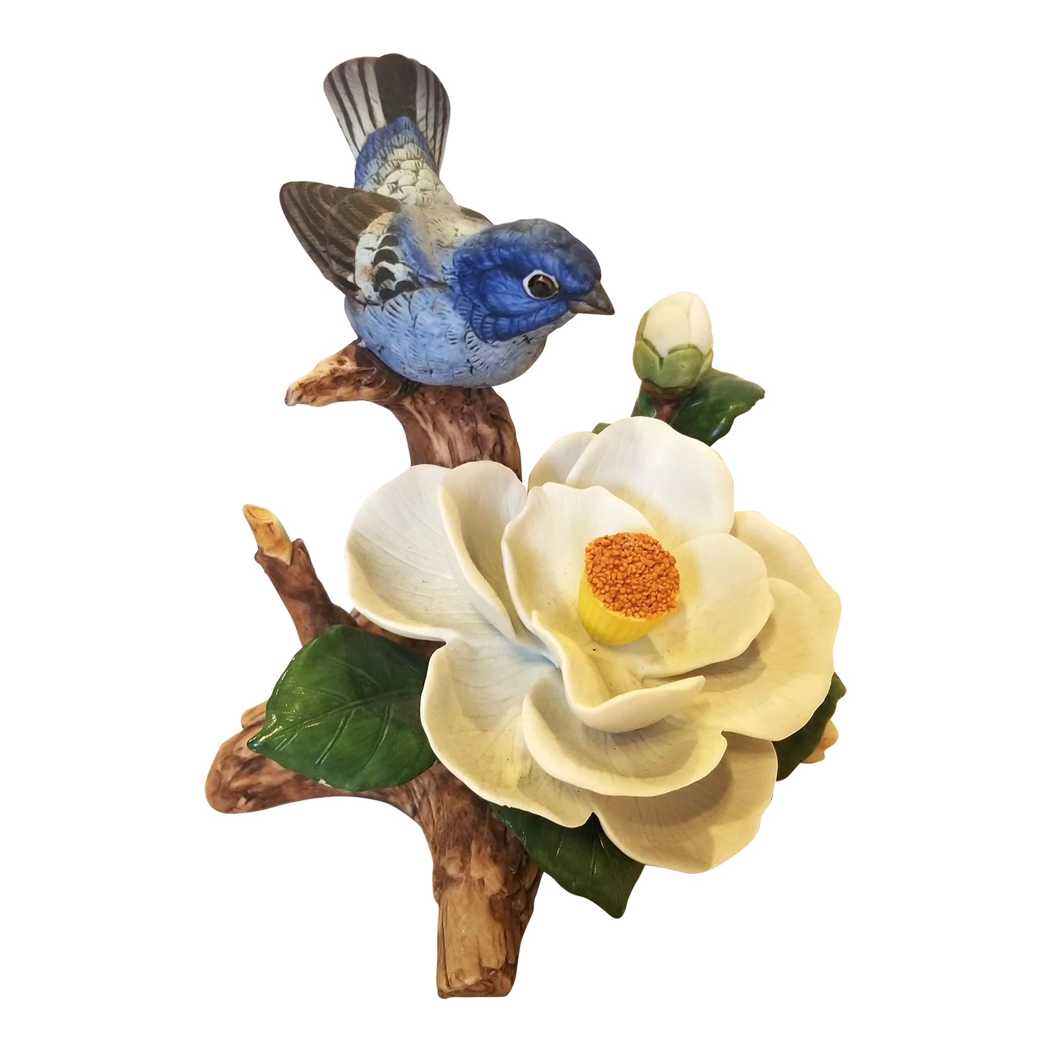 Vintage '87 Indigo Bunting, Andrea by Sadek #7914 | Chairish