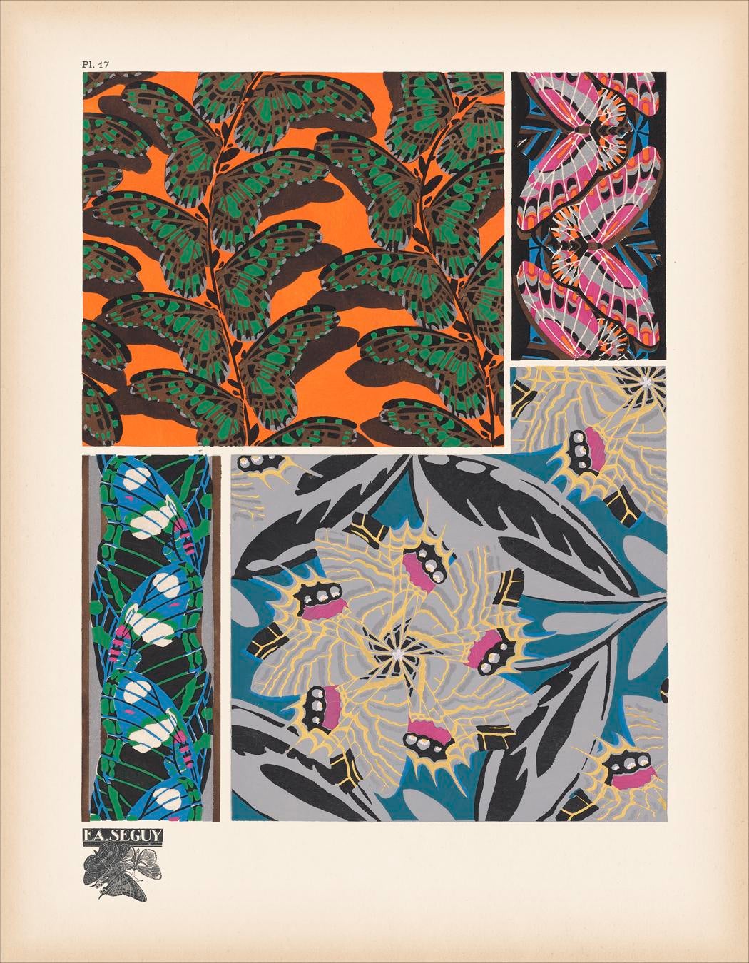 Papillons (Butterflies) Giclee Reproducion Art Print by Emile Allian ...