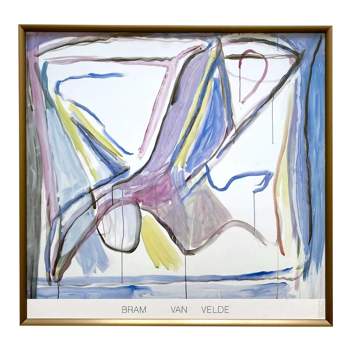 Bram Van Velde Vintage 1989 Abstract Expressionist Lithograph Print ...