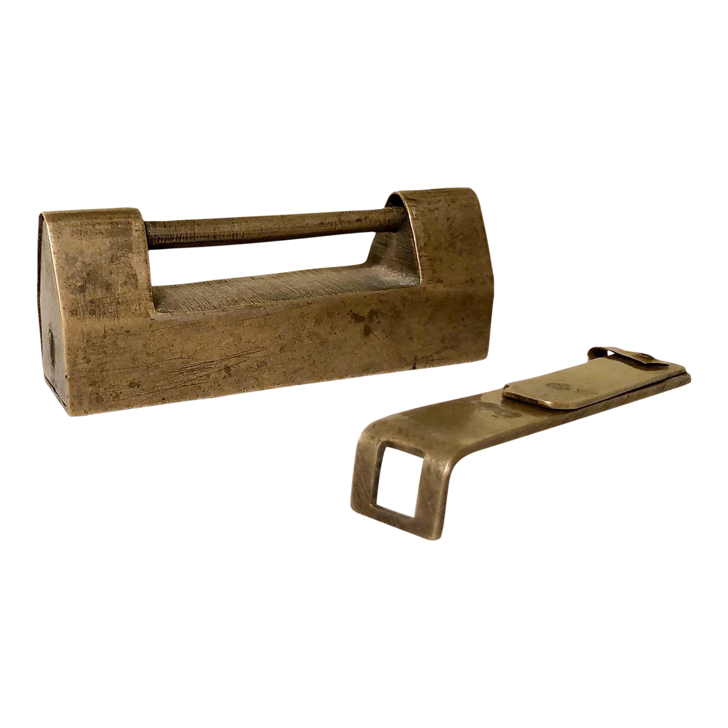 19th Century Antique Chinese Copper Lock | Chairish
