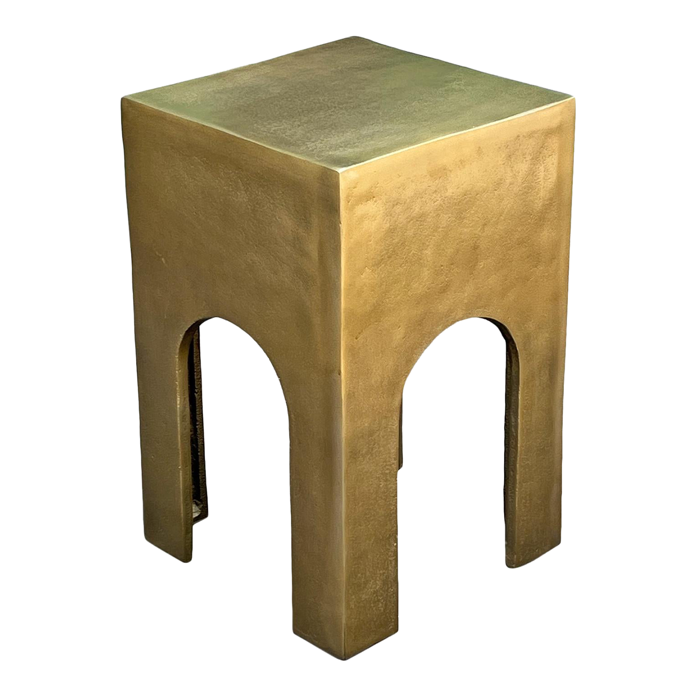 Brass Finish Arch Side Table | Chairish
