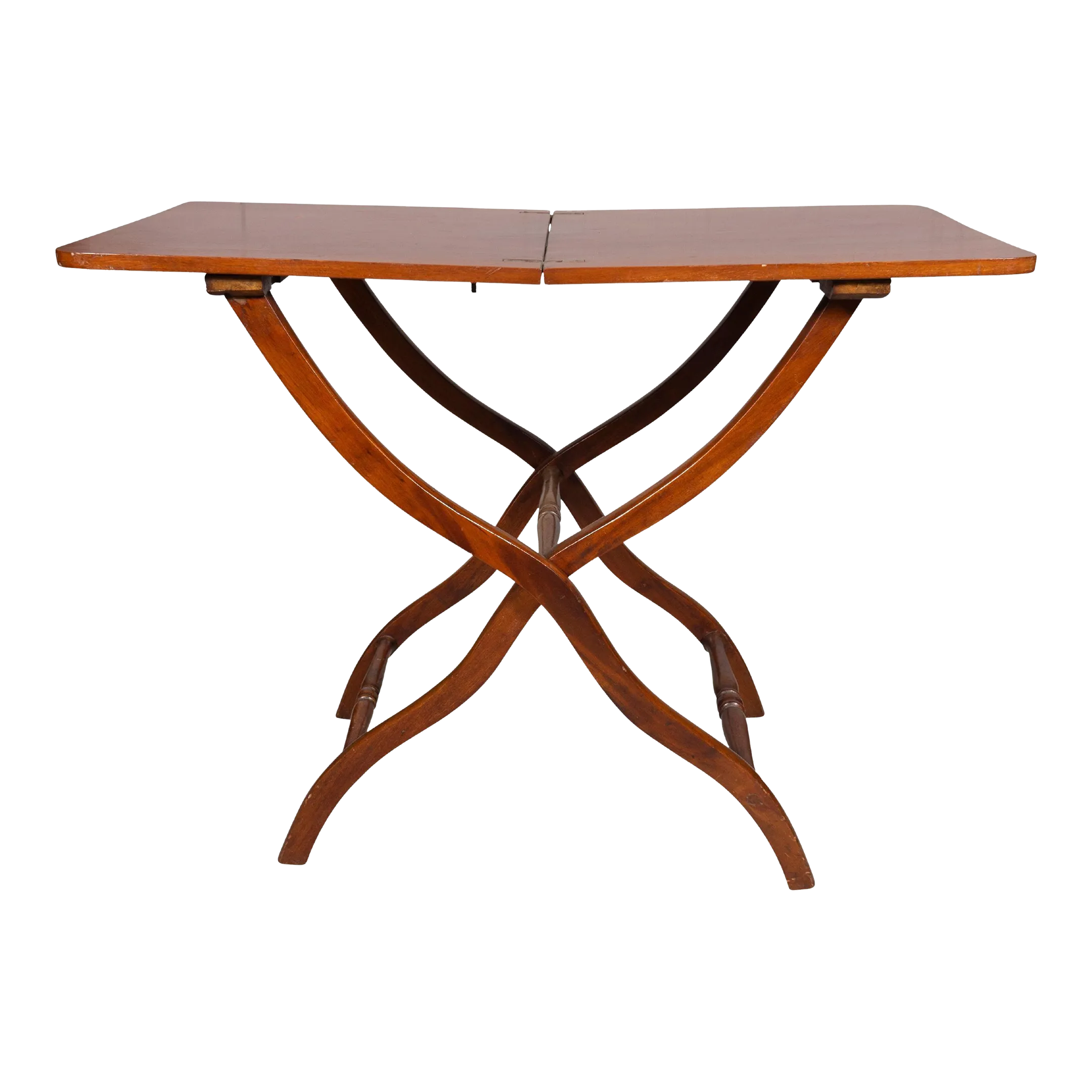 Victorian Campaign Mahogany Map Table | Chairish