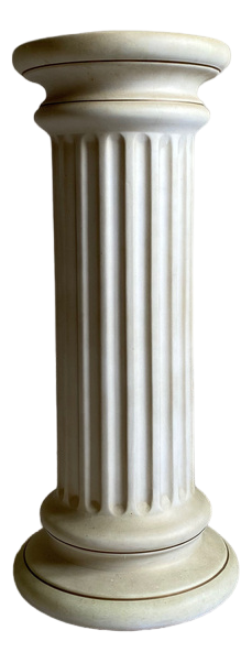 Neoclassical Fluted Ceramic Column Plinth, Britain, 1980s | Chairish