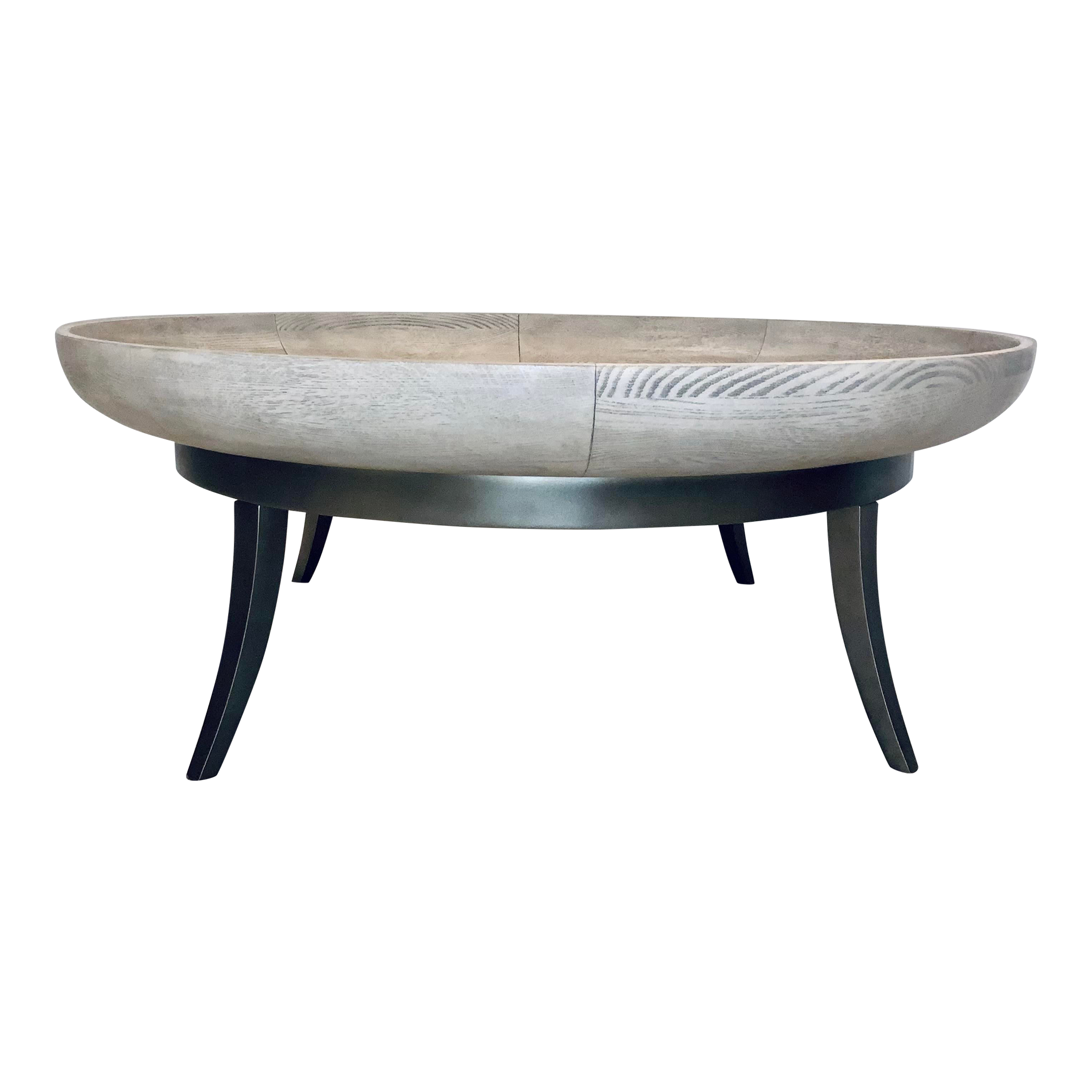 Theodore Alexander Organic Modern Greige Wood Bianca Cocktail Table ...