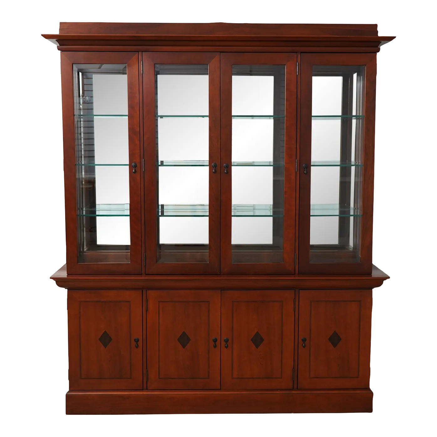 Councill Biedermeier Style Modernist Breakfront China Cabinet | Chairish