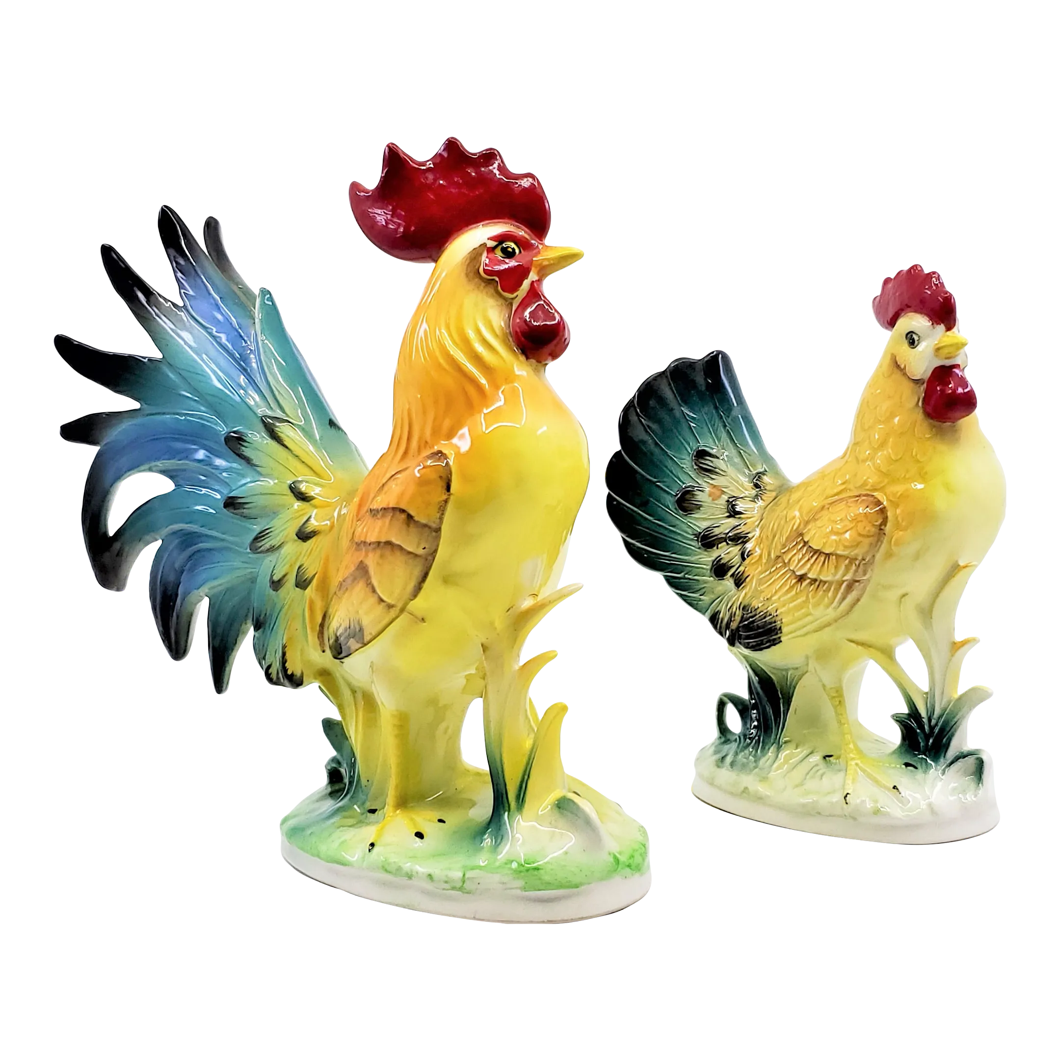 1960s Norcrest Porcelain Phoenix Chicken Figurine Table Sculptures ...