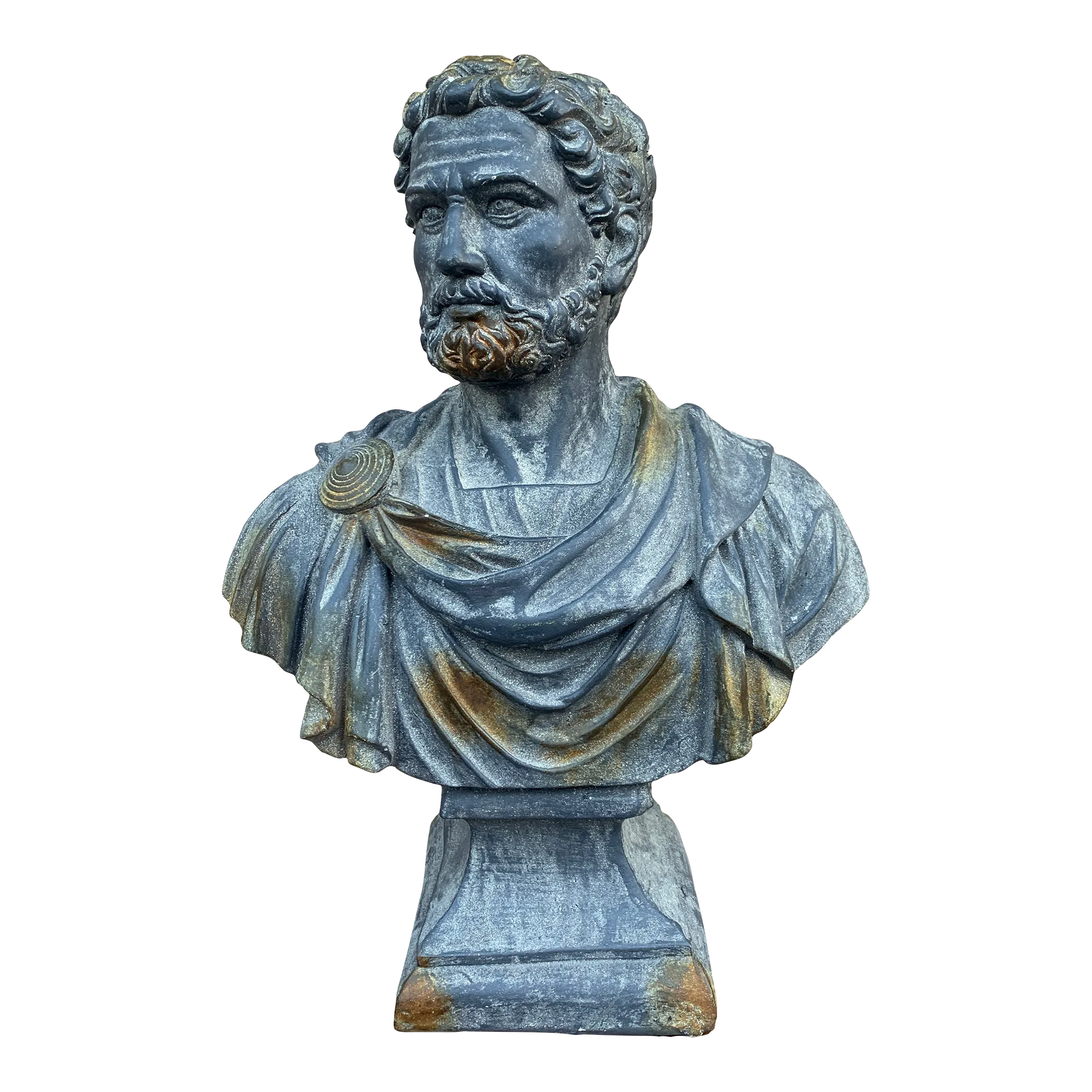 Vintage Classical Plaster Male Bust Sculpture of Roman Emperor ...