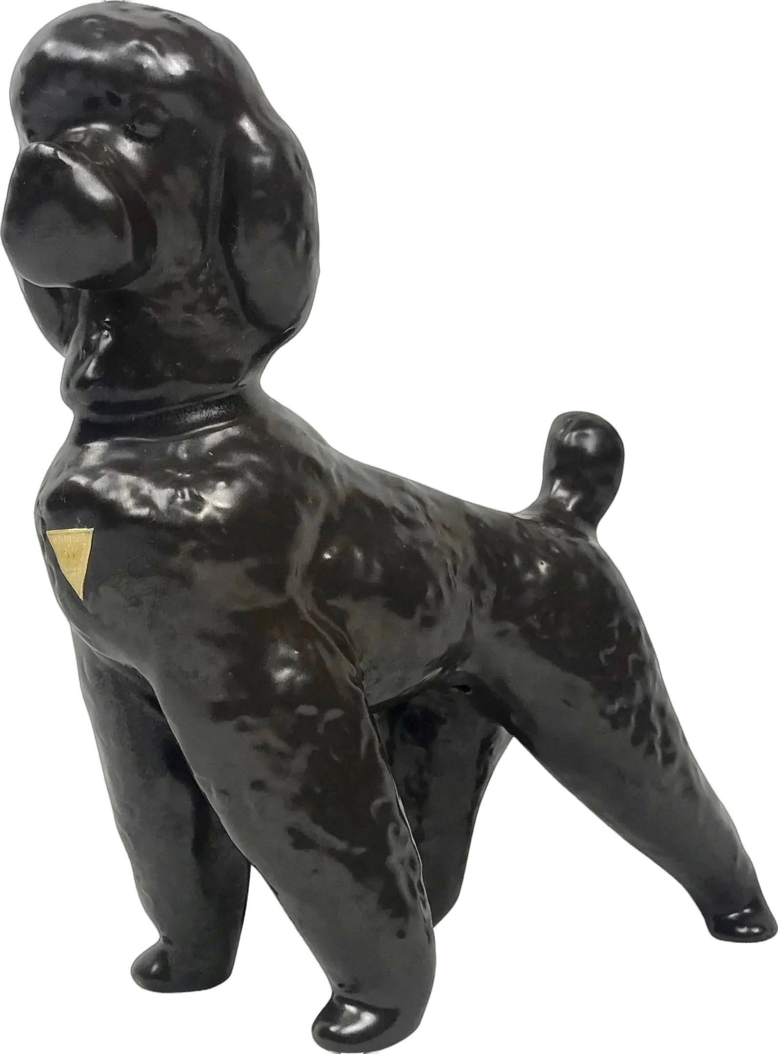 Ceramic Poodle Figurine from Znojmo, 1960s | Chairish