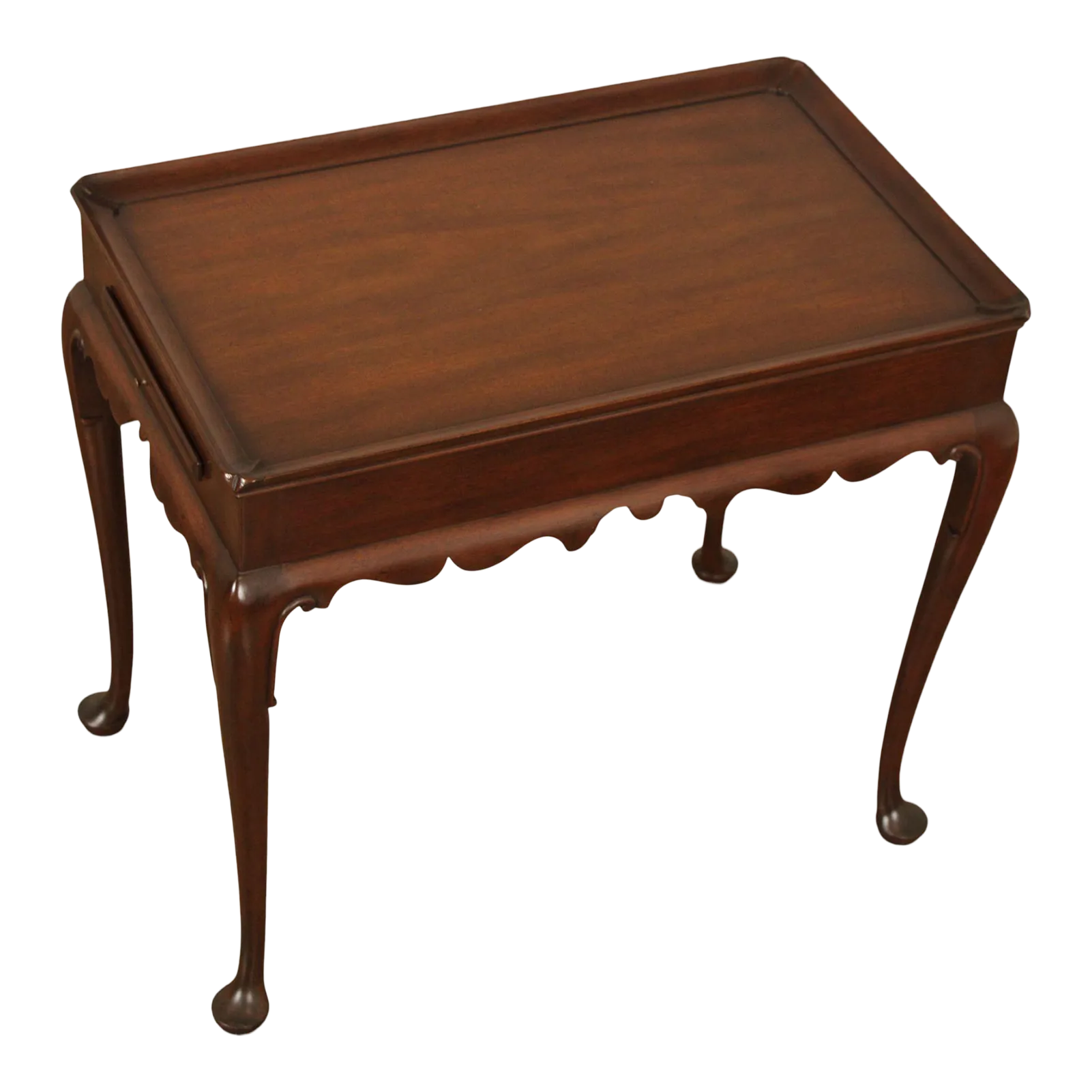 Kittinger Colonial Williamsburg Mahogany Queen Anne Tea Table | Chairish