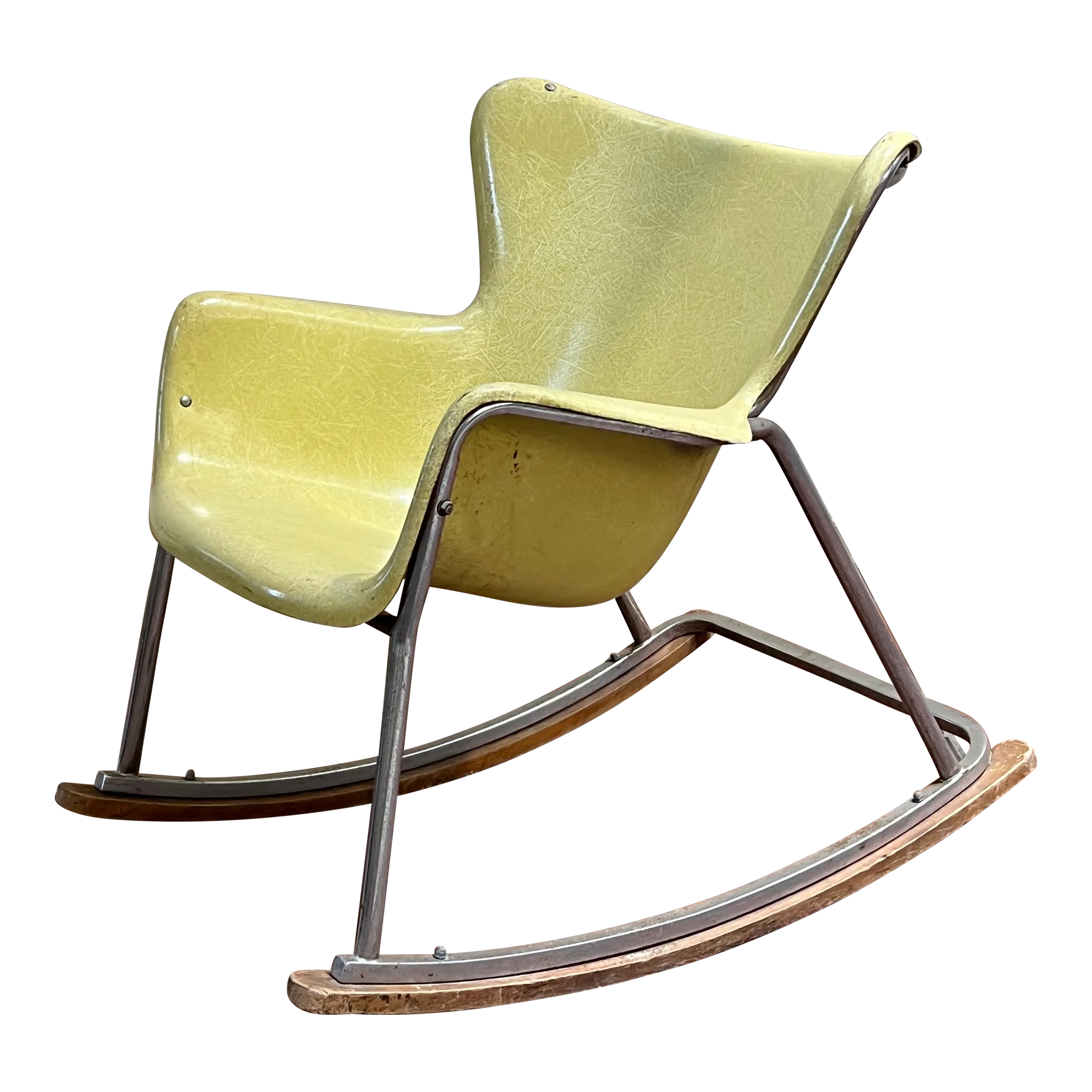 Lawrence Peabody Fiberglass Rocker | Chairish