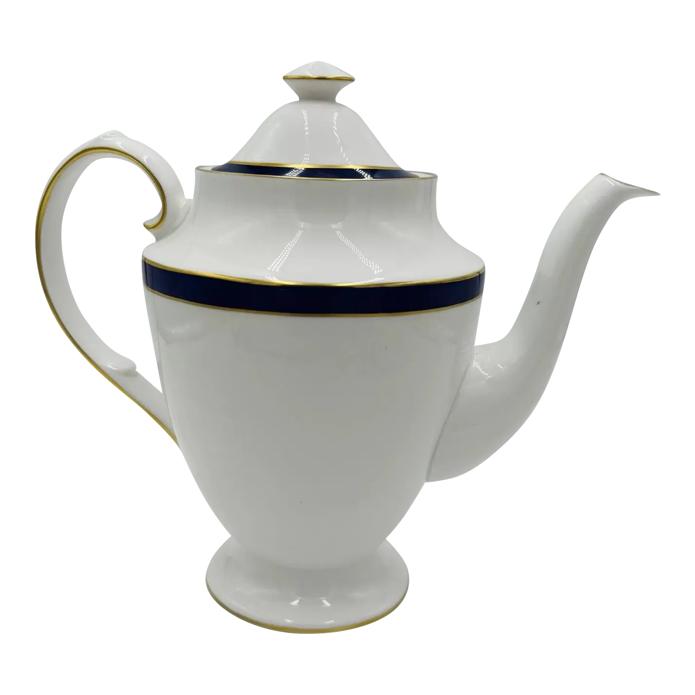 1990s Vintage Spode Consul Cobalt Coffee Pot | Chairish