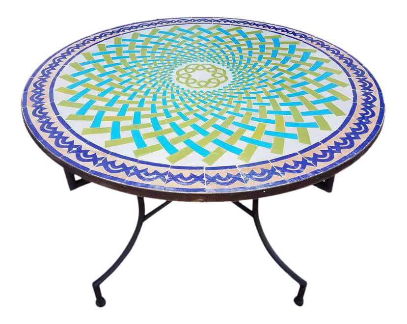 48" Moroccan Mosaic Table | Chairish