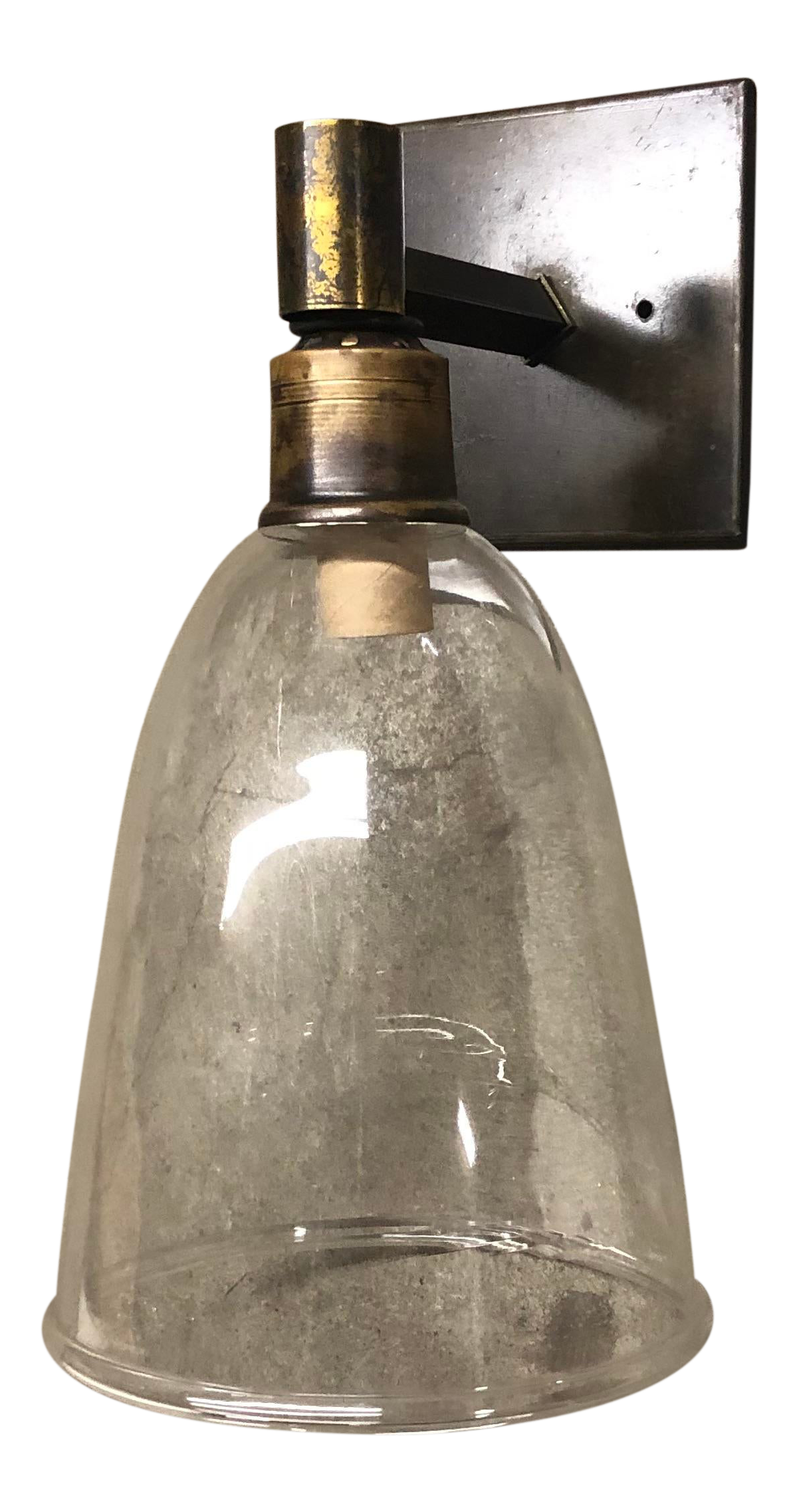 Contemporary Glass Shade Wall Sconce | Chairish