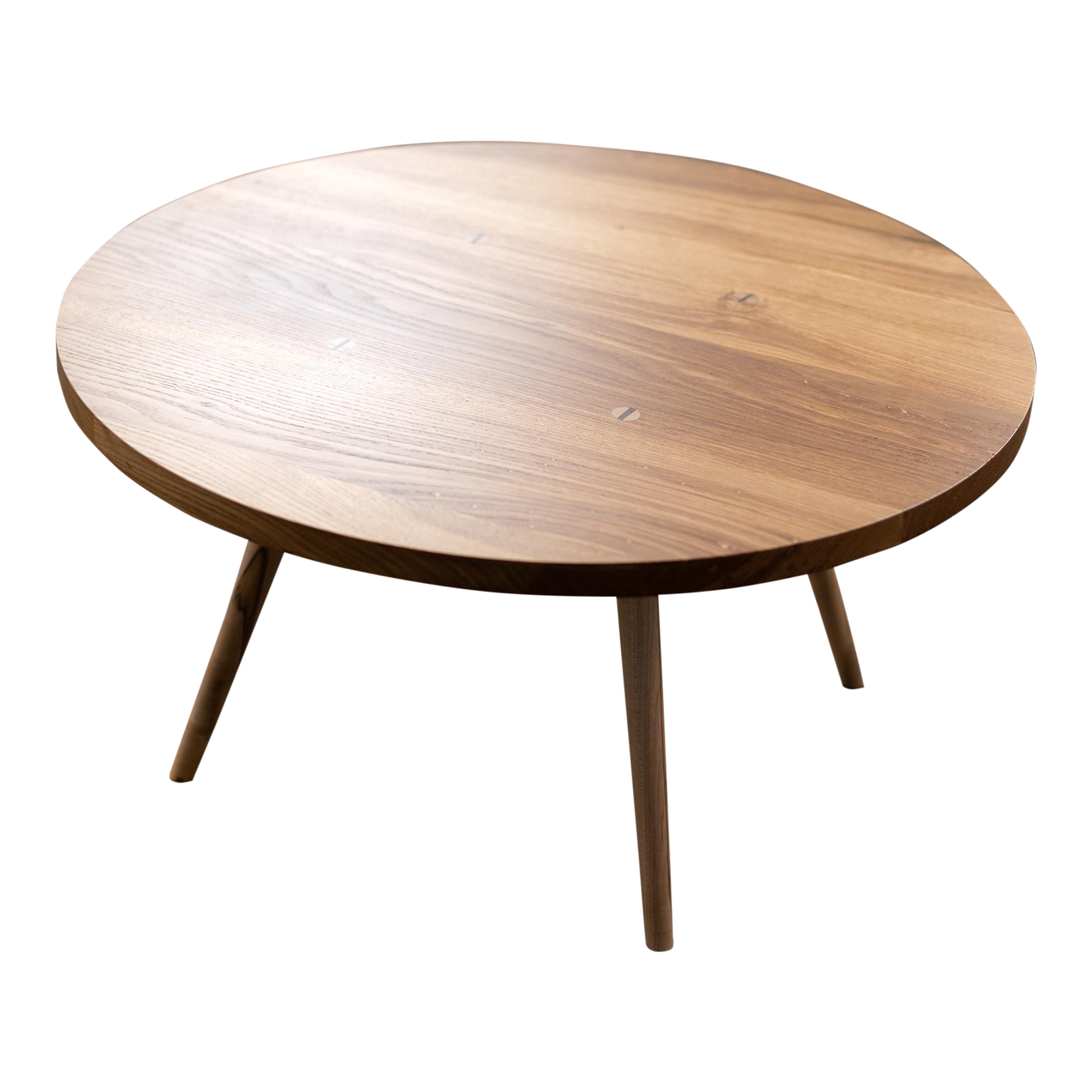 Round Mid Century Modern Wood Coffee Table With Turned Legs | Velma ...