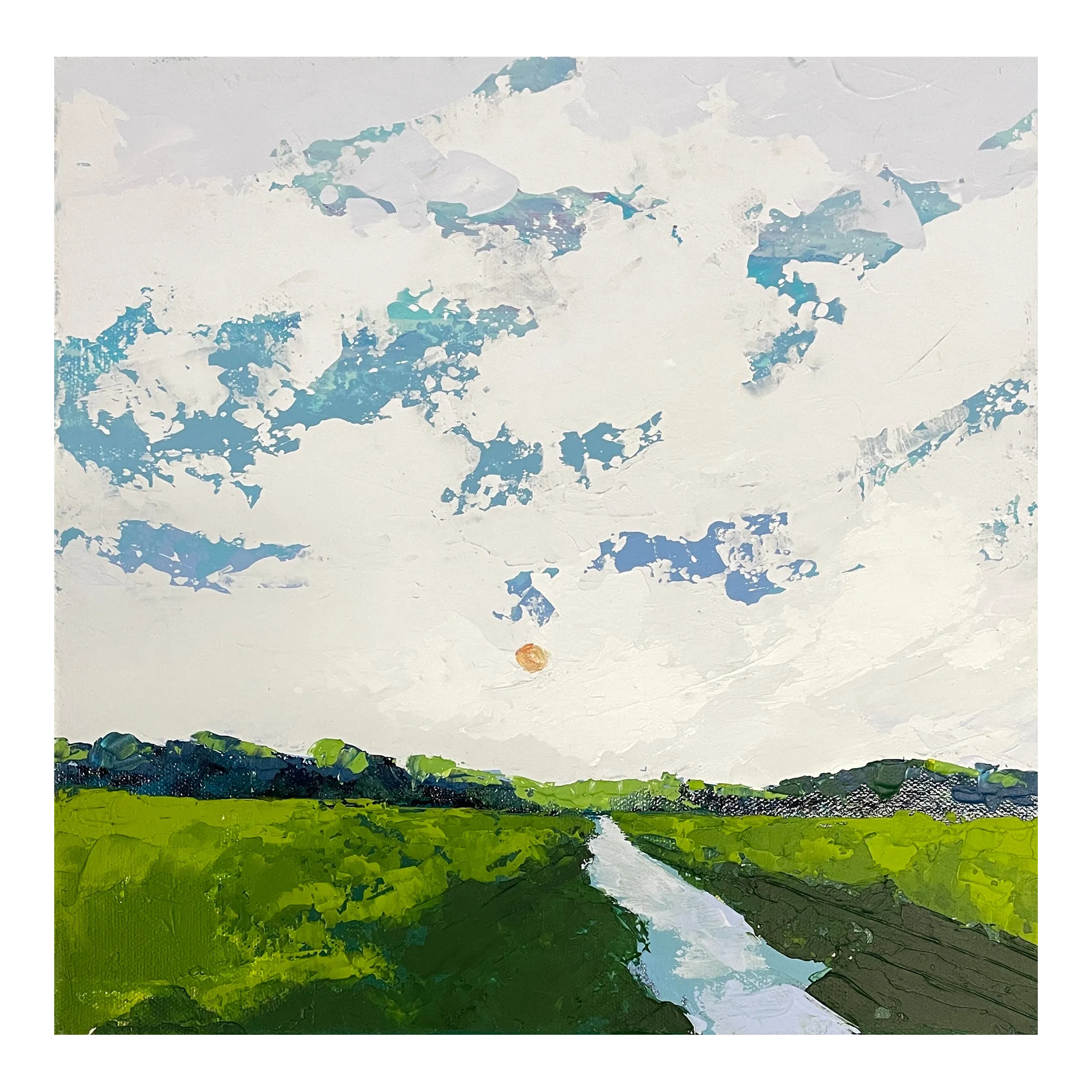 1990s Marsh Landscape Oil on Canvas | Chairish