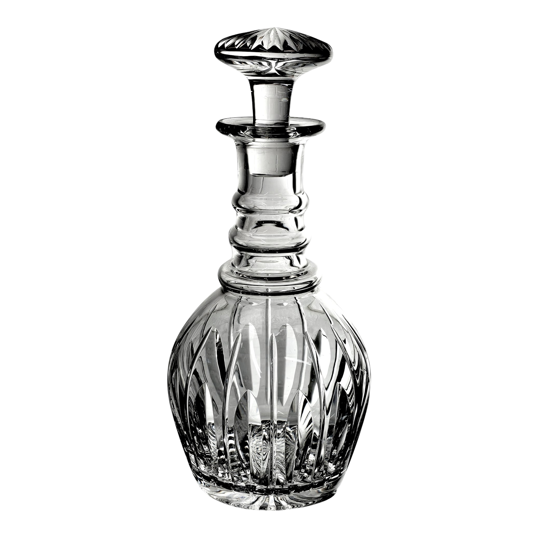 Stuart Cut Crystal Decanter Hampshire Clear Glass W/ Stopper | Chairish
