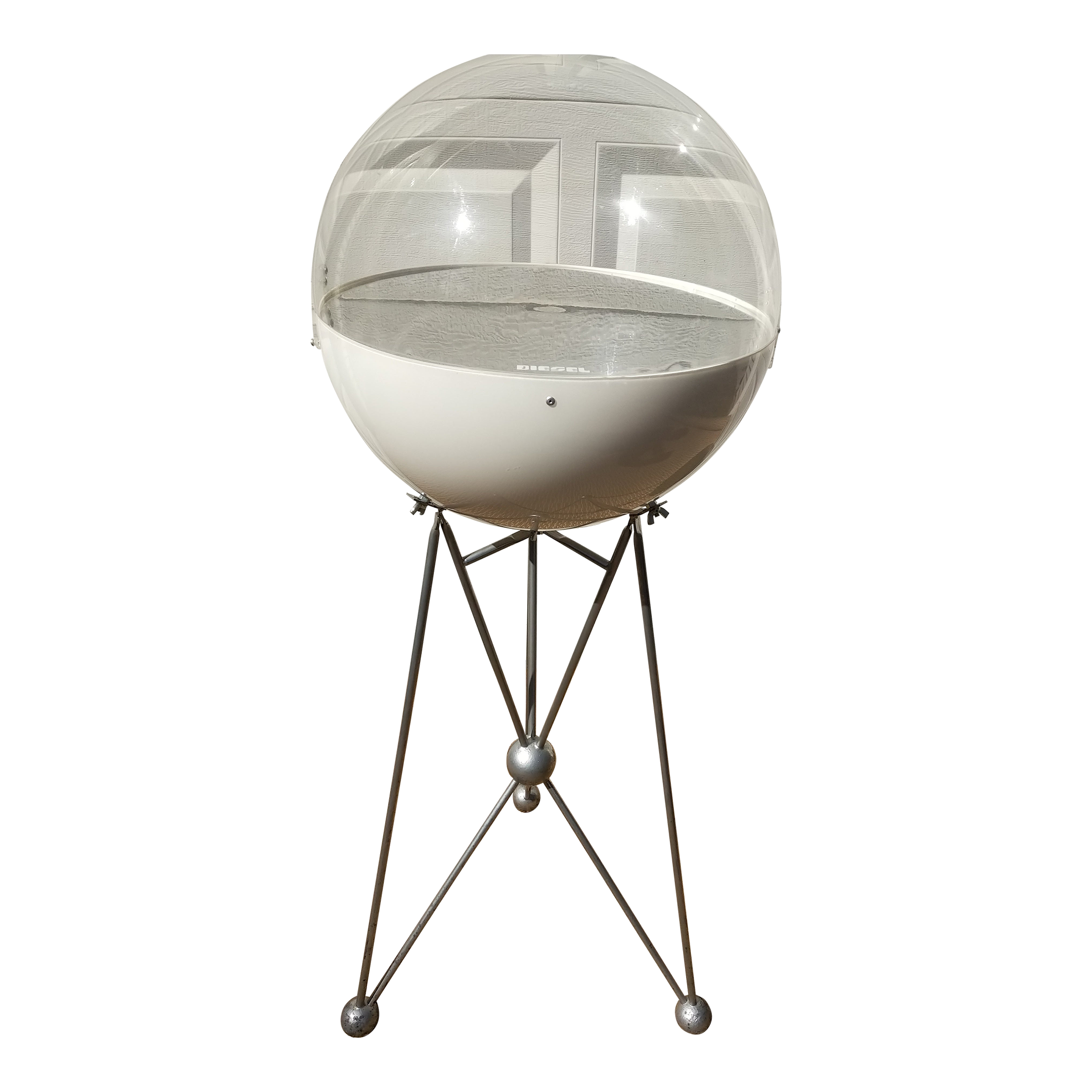 Mid-Century Art Deco Vintage Diesel Display Acrylic Globe Case | Chairish