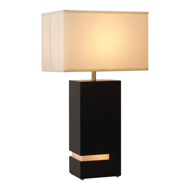 Nova Zen Standing Table Lamp - Gilded Ebony Wood Finish, Weathered ...