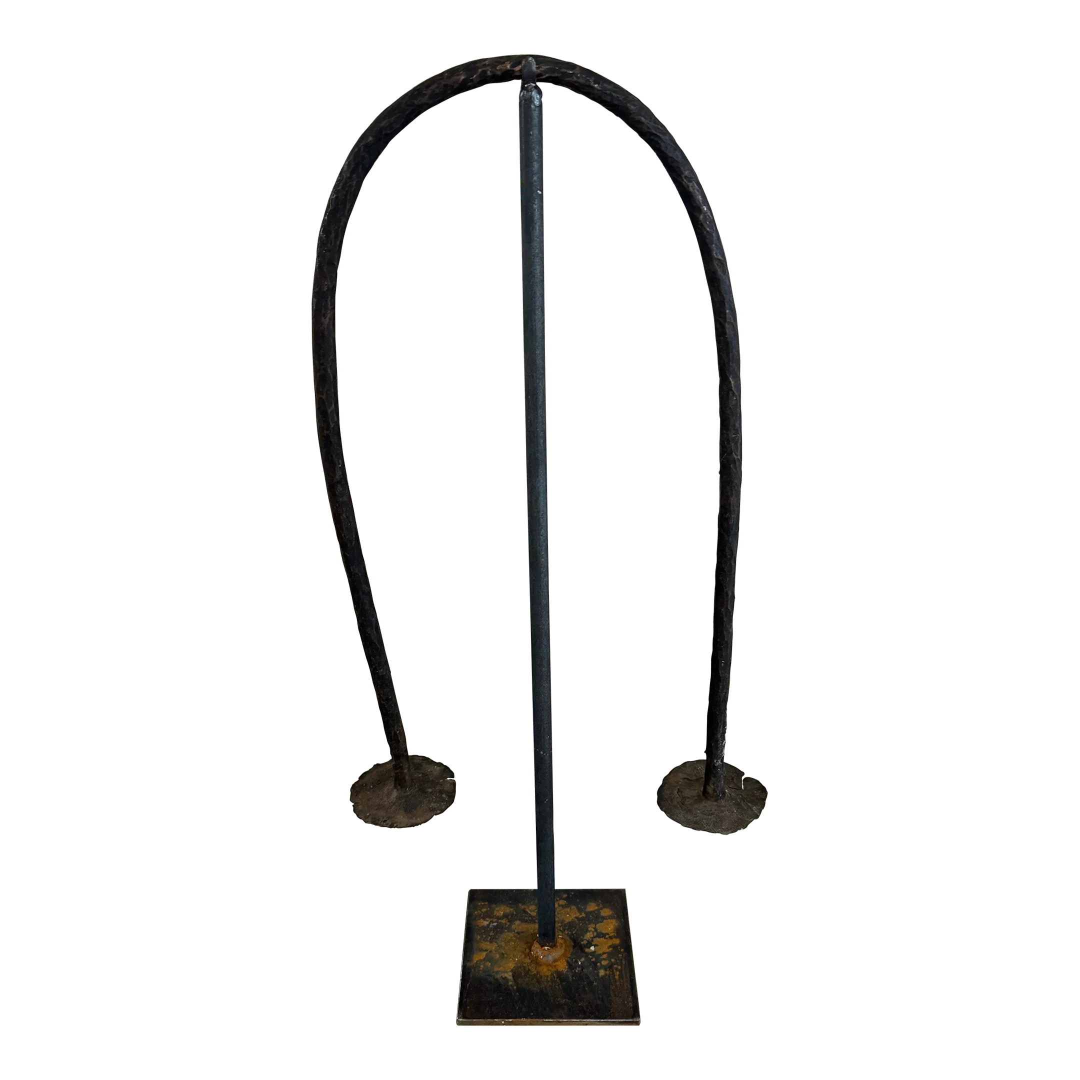 Vintage, "U" Shape Black Currency Piece on Custom Steel Stand | Chairish