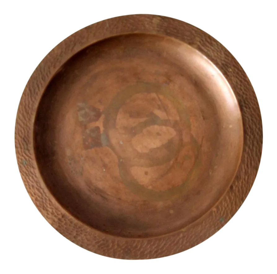 Vintage Hammered Copper Plate | Chairish