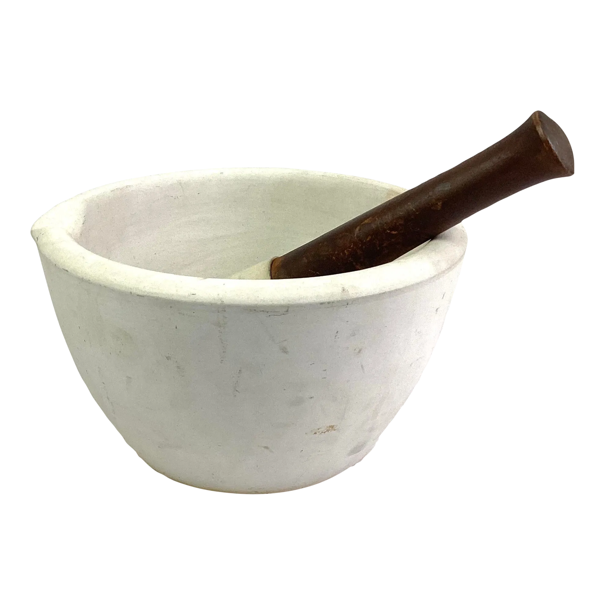 1900s Antique Victorian Ceramic Mortar and Pestle | Chairish