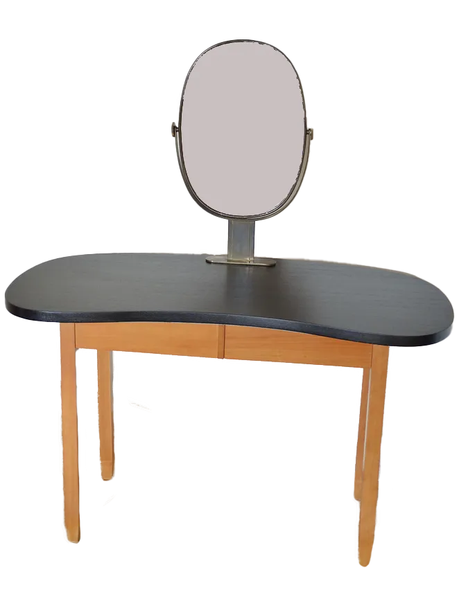 Vintage Kidney-Shaped Dressing Table, 1950s | Chairish